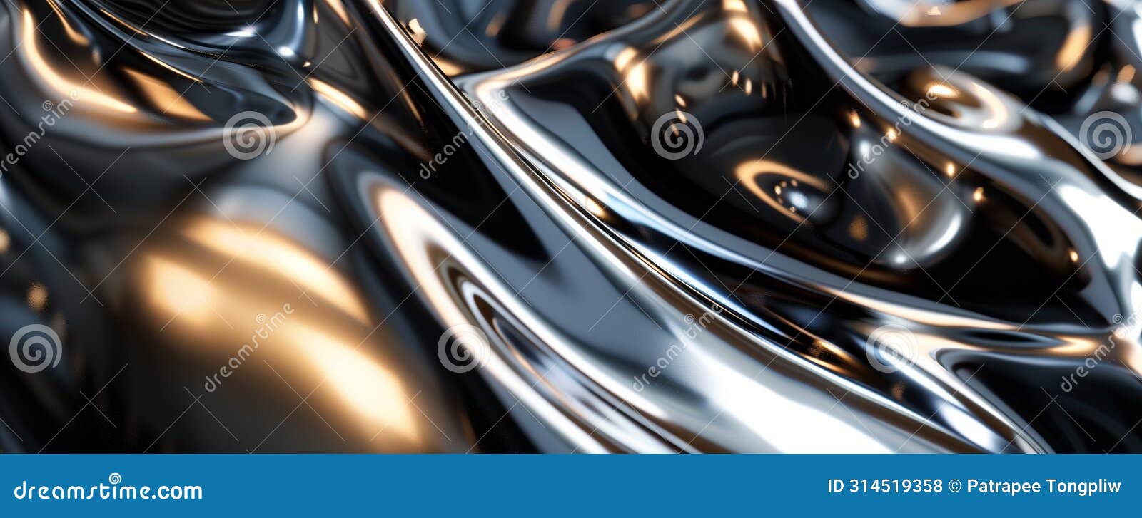The Sleek And Shiny Texture Of Polished Metal, With Its Reflective ...