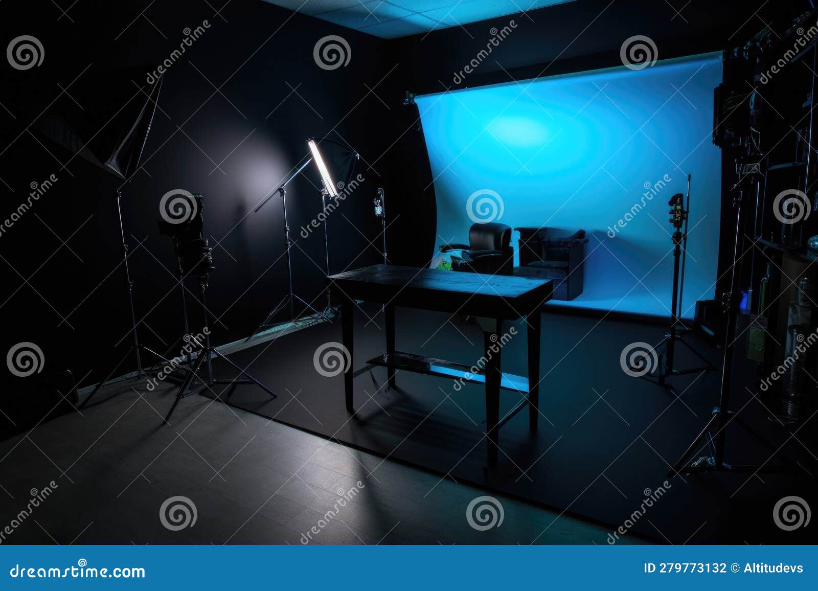 A Sleek and Simple Black Light Setup To Add a Dramatic Effect Stock ...