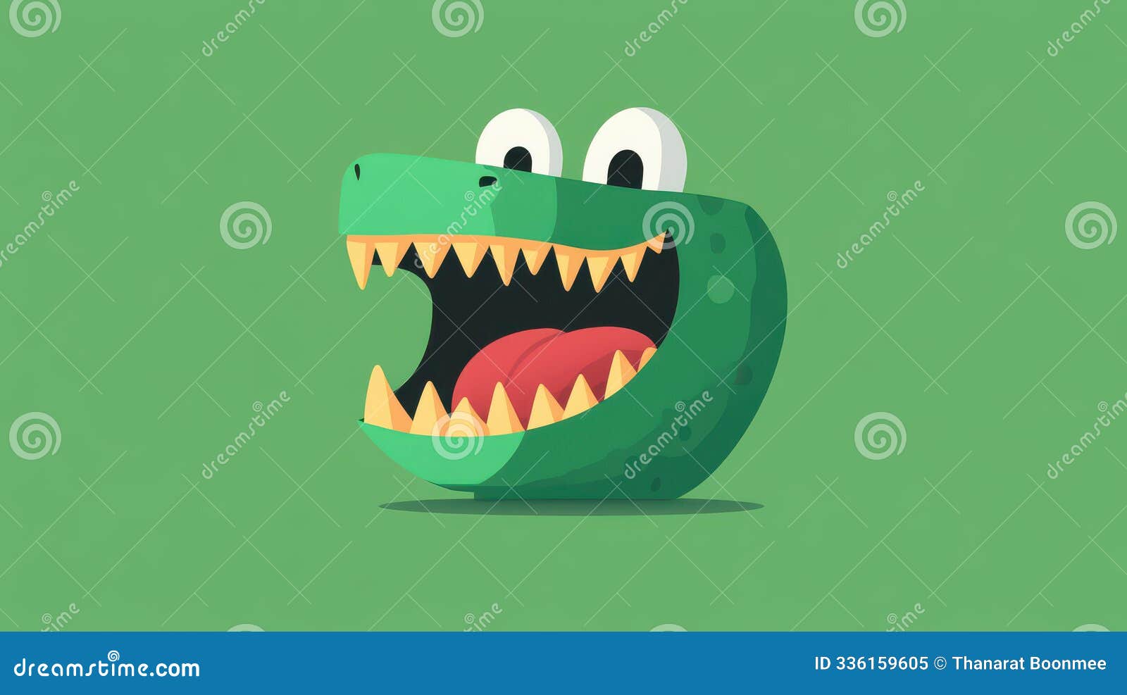 A Sleek and Simple Crocodile Illustration in Minimalist Style ...