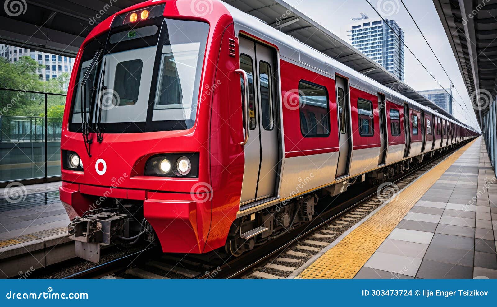 Sleek And Sophisticated Modern Subway Train In Dynamic Motion Amidst ...