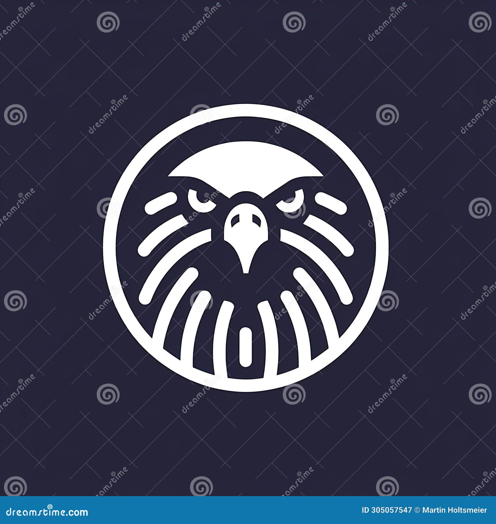 Sleek Strength Emblem of an Eagle Stock Illustration - Illustration of ...