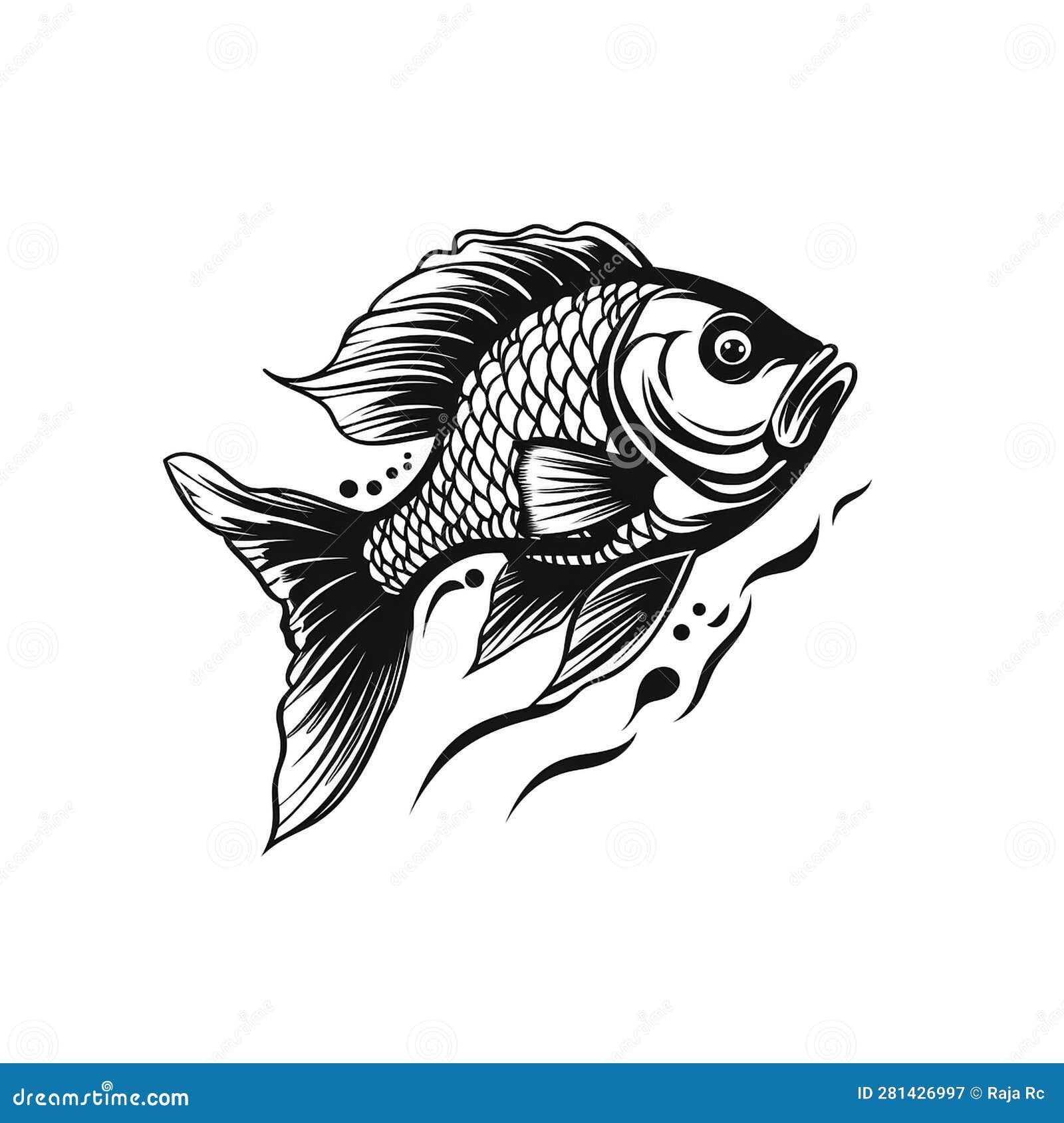 Fish, Fishing logo stock illustration. Illustration of drawing - 281426997