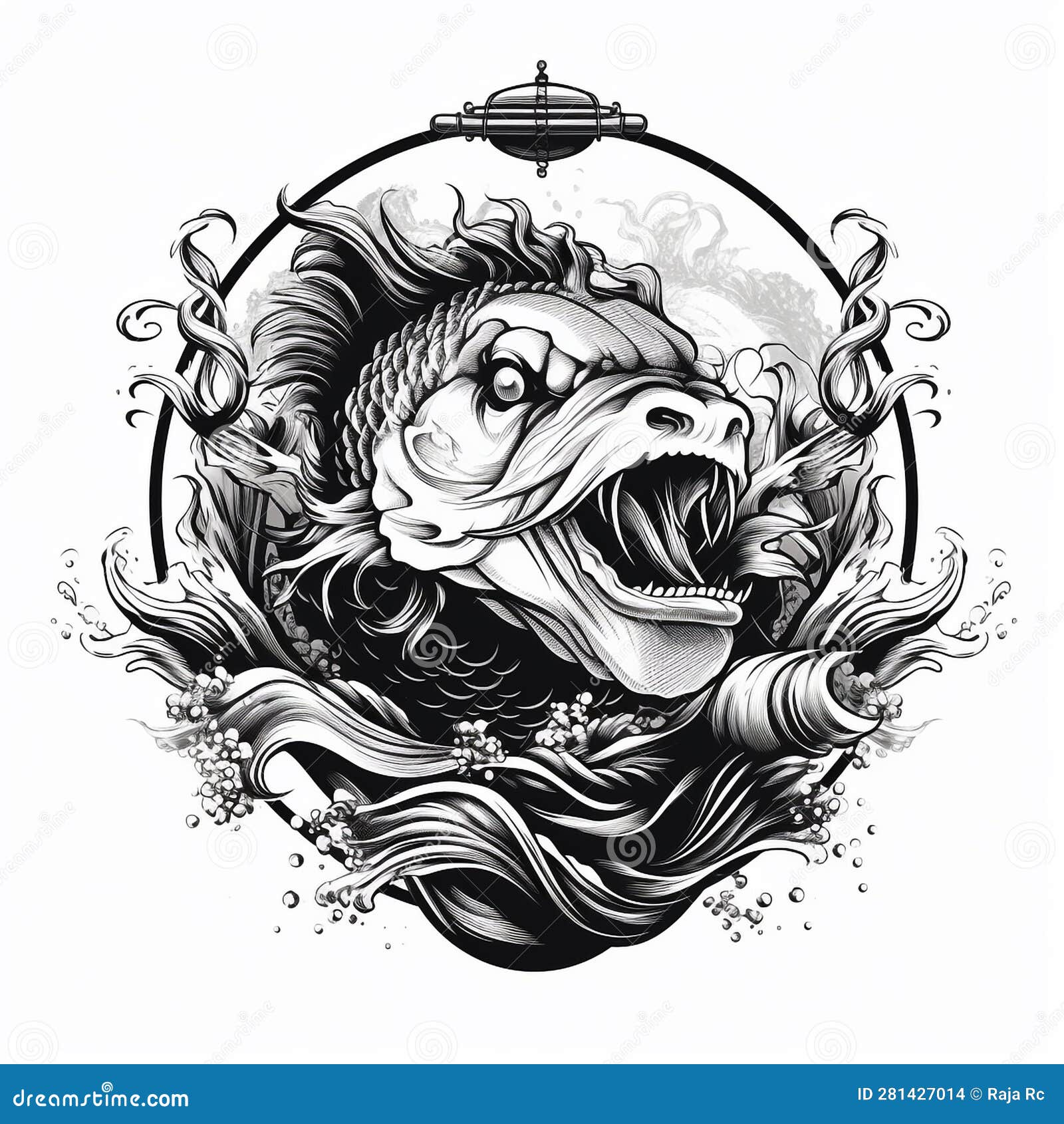 Fish, Fishing logo stock illustration. Illustration of artistic - 281427014