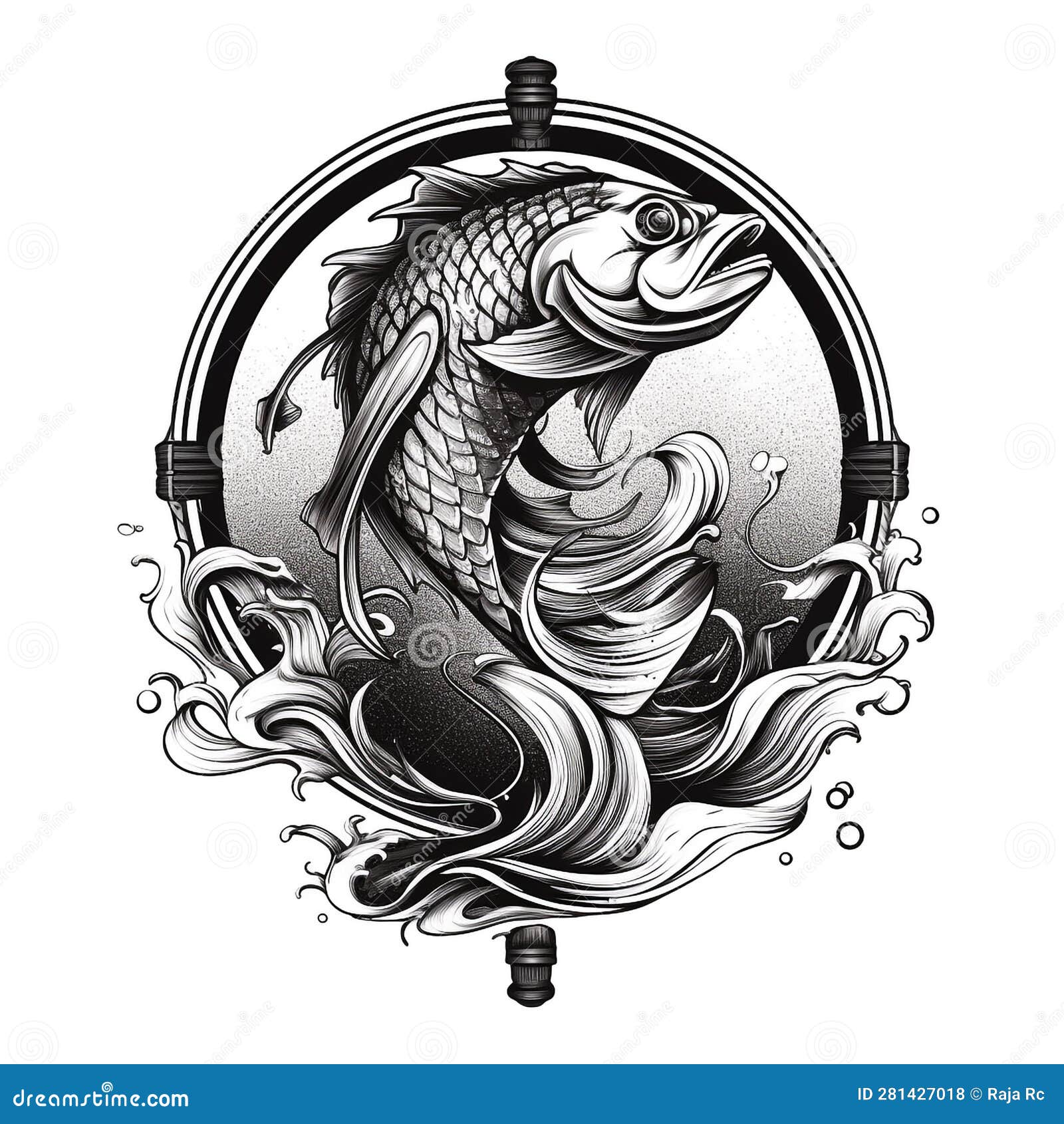 Angler Red Snapper Logo Design,jump Fish Logo Vector Template,fresh Red ...