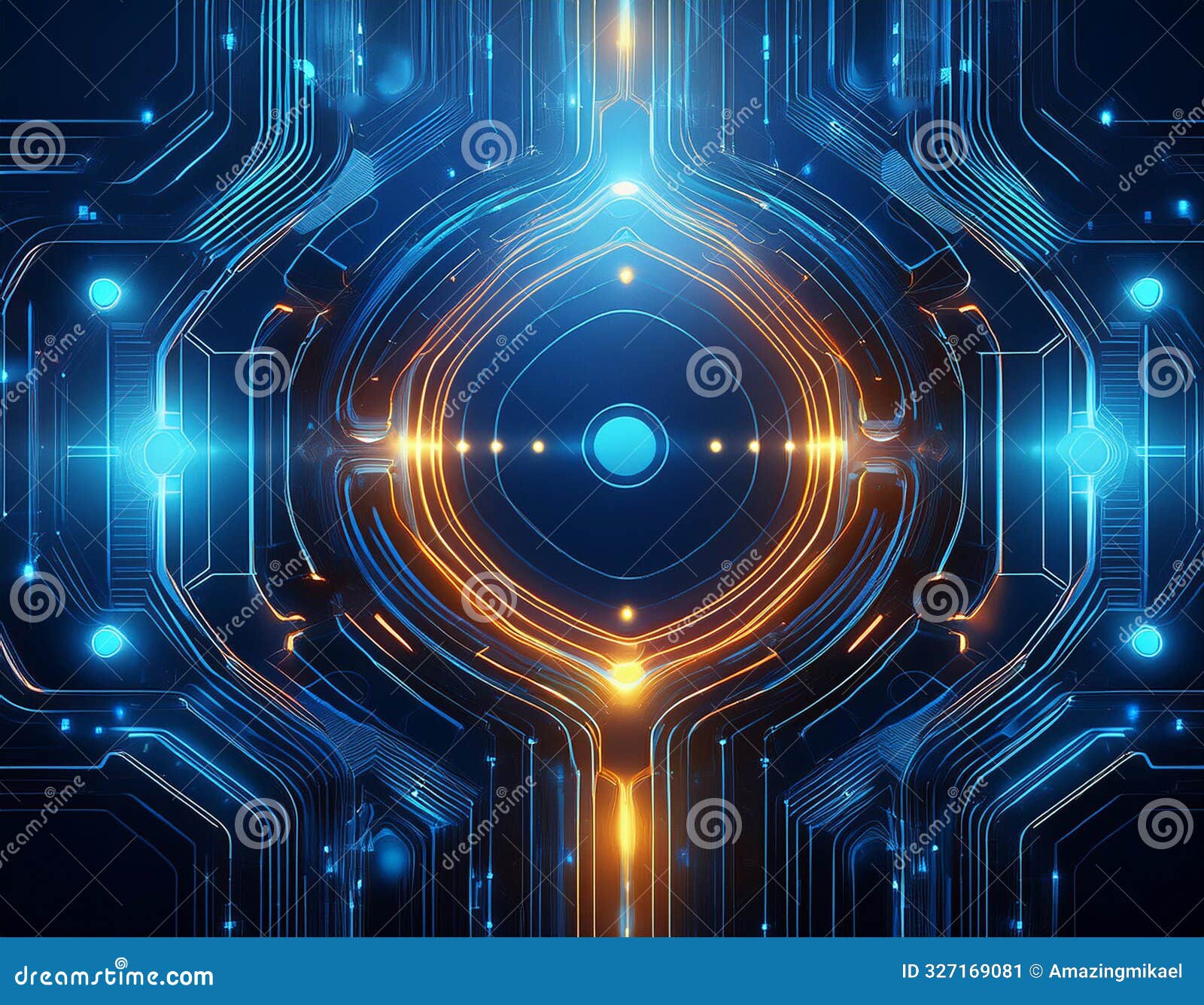 Sleek Technology Background with Circuit Patterns and Glowing Lines ...