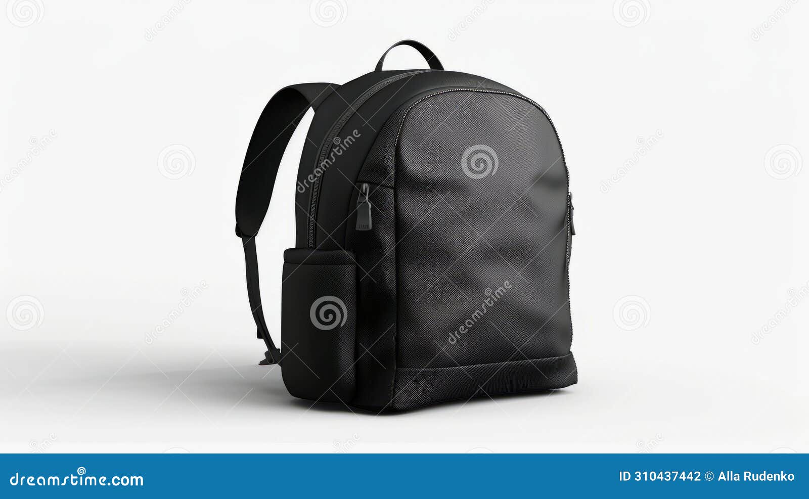 Sleek Urban Style. Modern Clean Black Backpack, Ideal for Custom Design ...