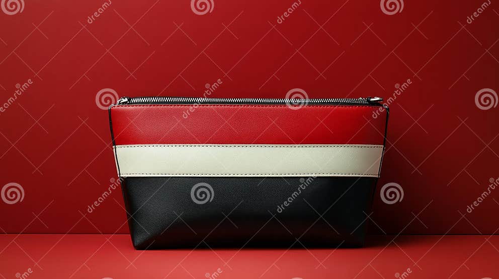 Stylish Wallet on a Vibrant Red Background with Striking Shadows and ...