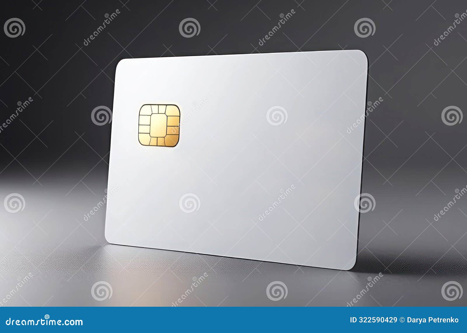 A Sleek White Smart Card with an Embedded Chip, Perfect for Modern ...
