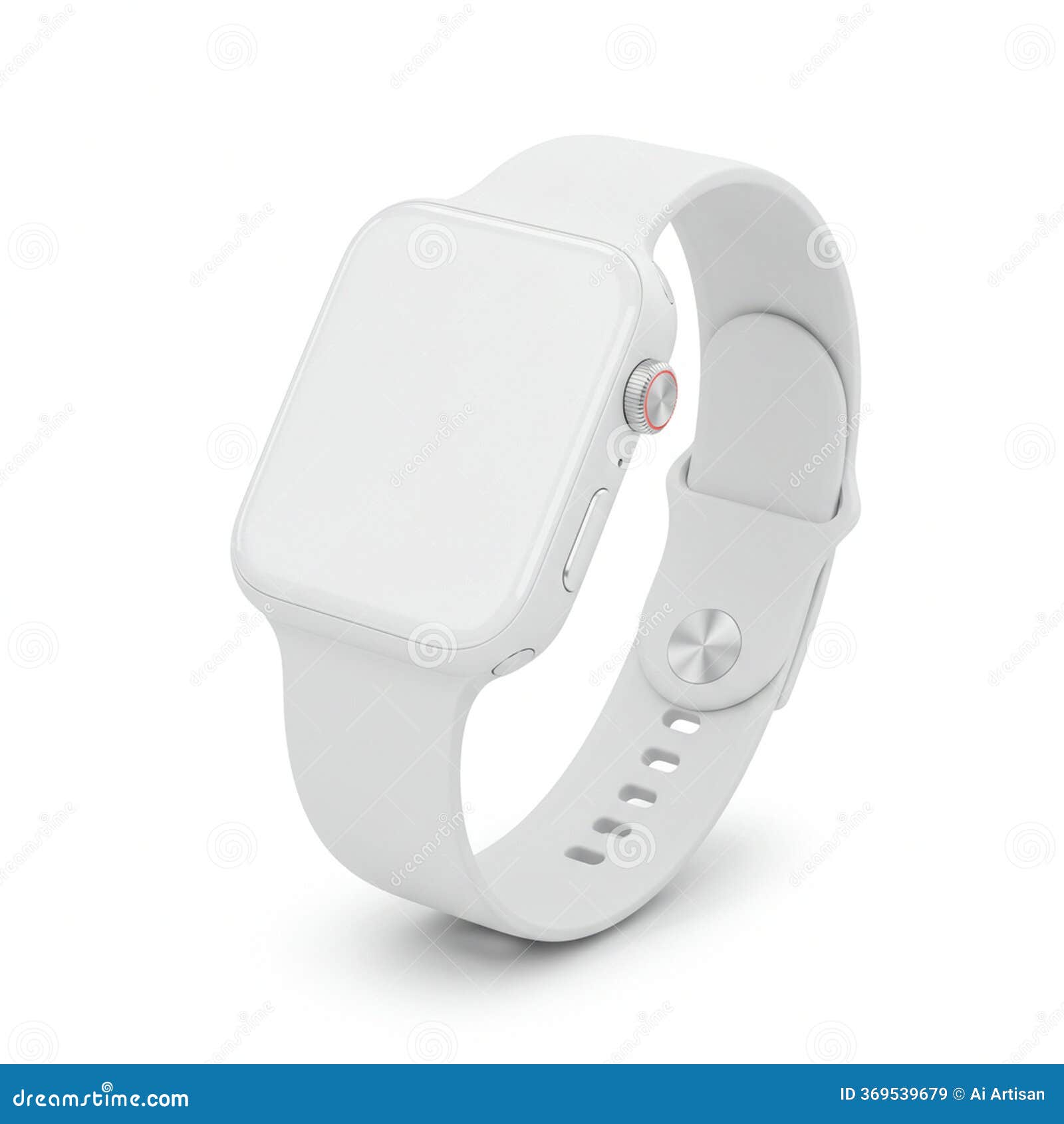 Smartwatch With A Rectangular Display On A Wrist, Featuring A Blue ...