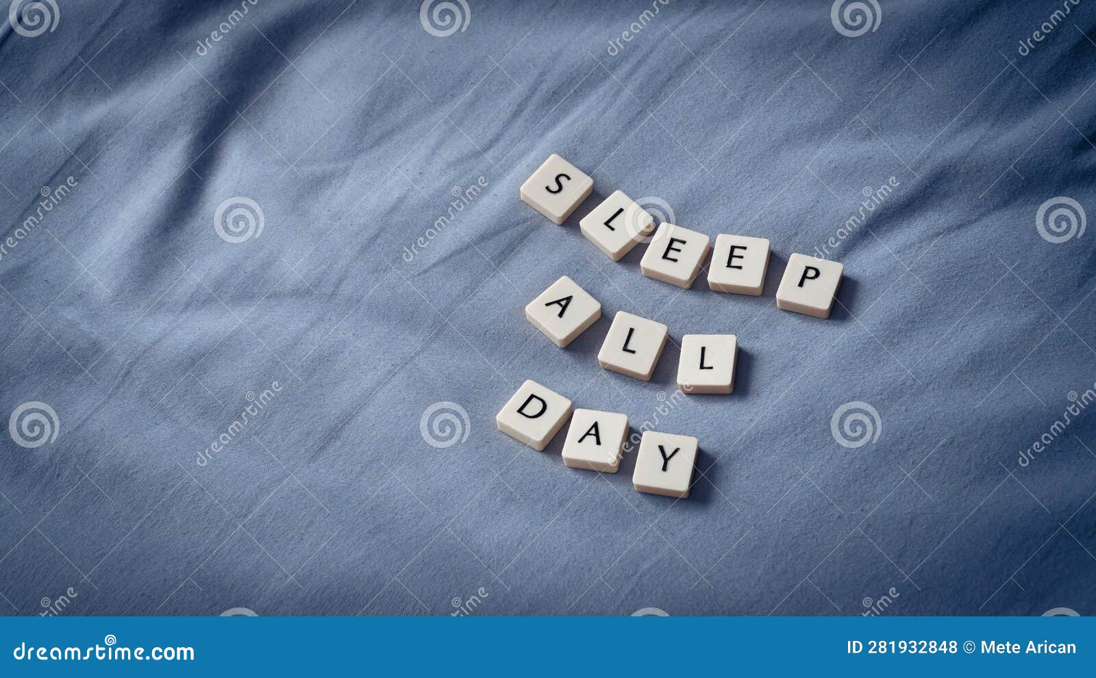 Sleep All Day. Sleeping Concept with Sleeping Mask and Lettering. Copy ...