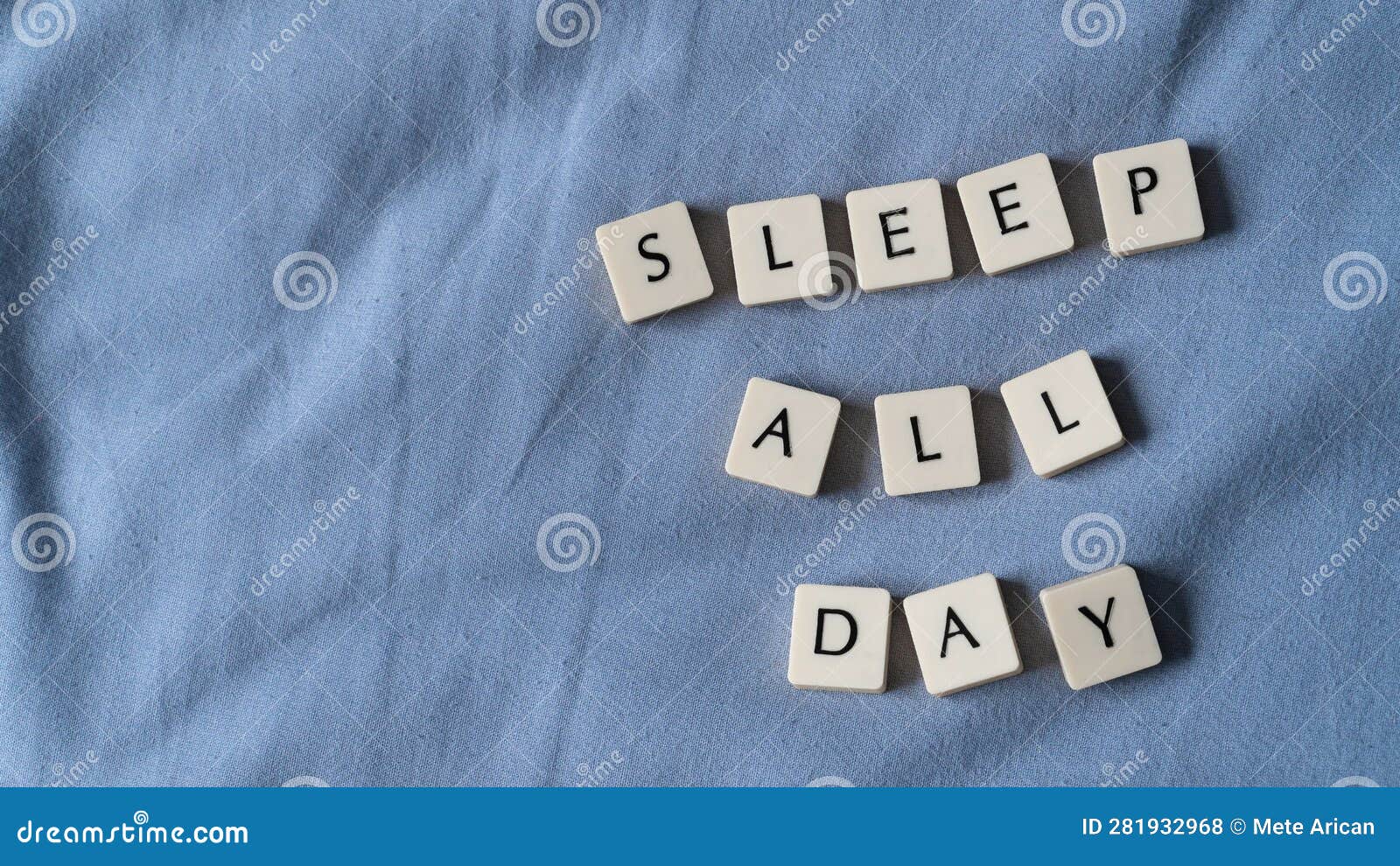 Sleep All Day. Sleeping Concept with Sleeping Mask and Lettering. Copy ...