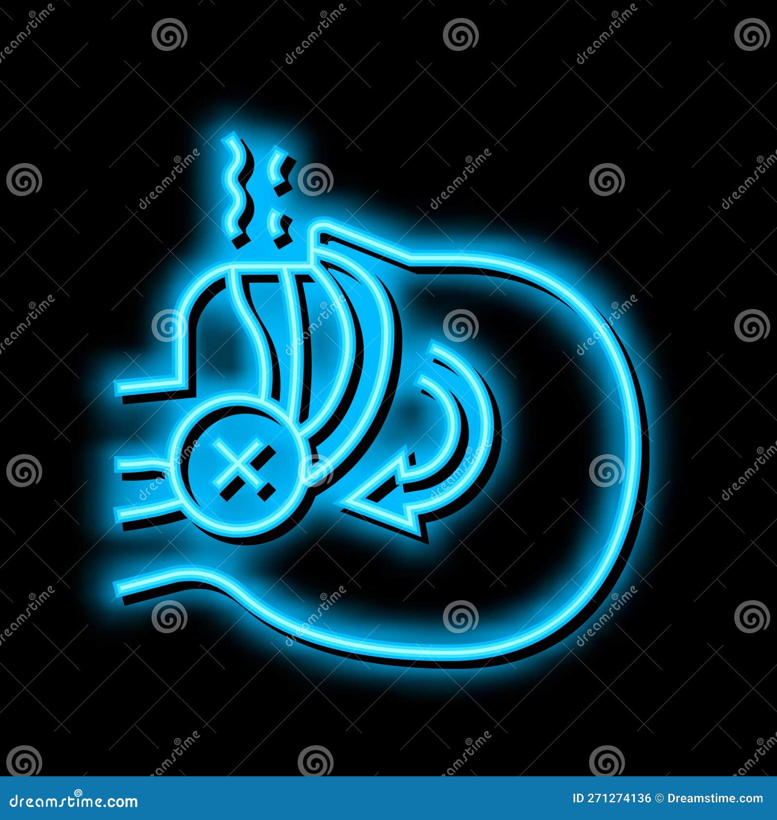 Sleep Apnea Neon Glow Icon Illustration Stock Vector - Illustration of ...