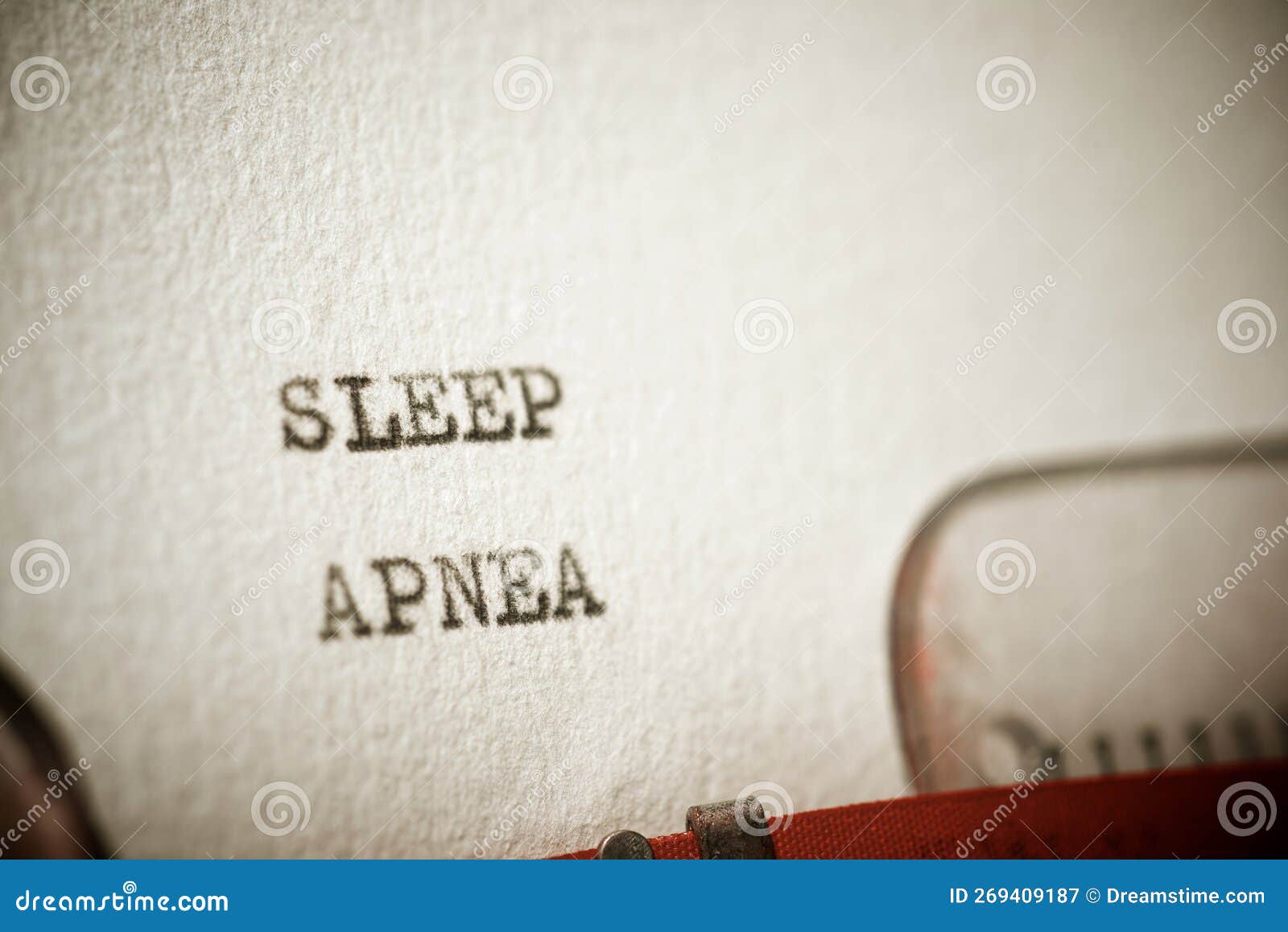 Sleep apnea text stock image. Image of paper, vintage - 269409187