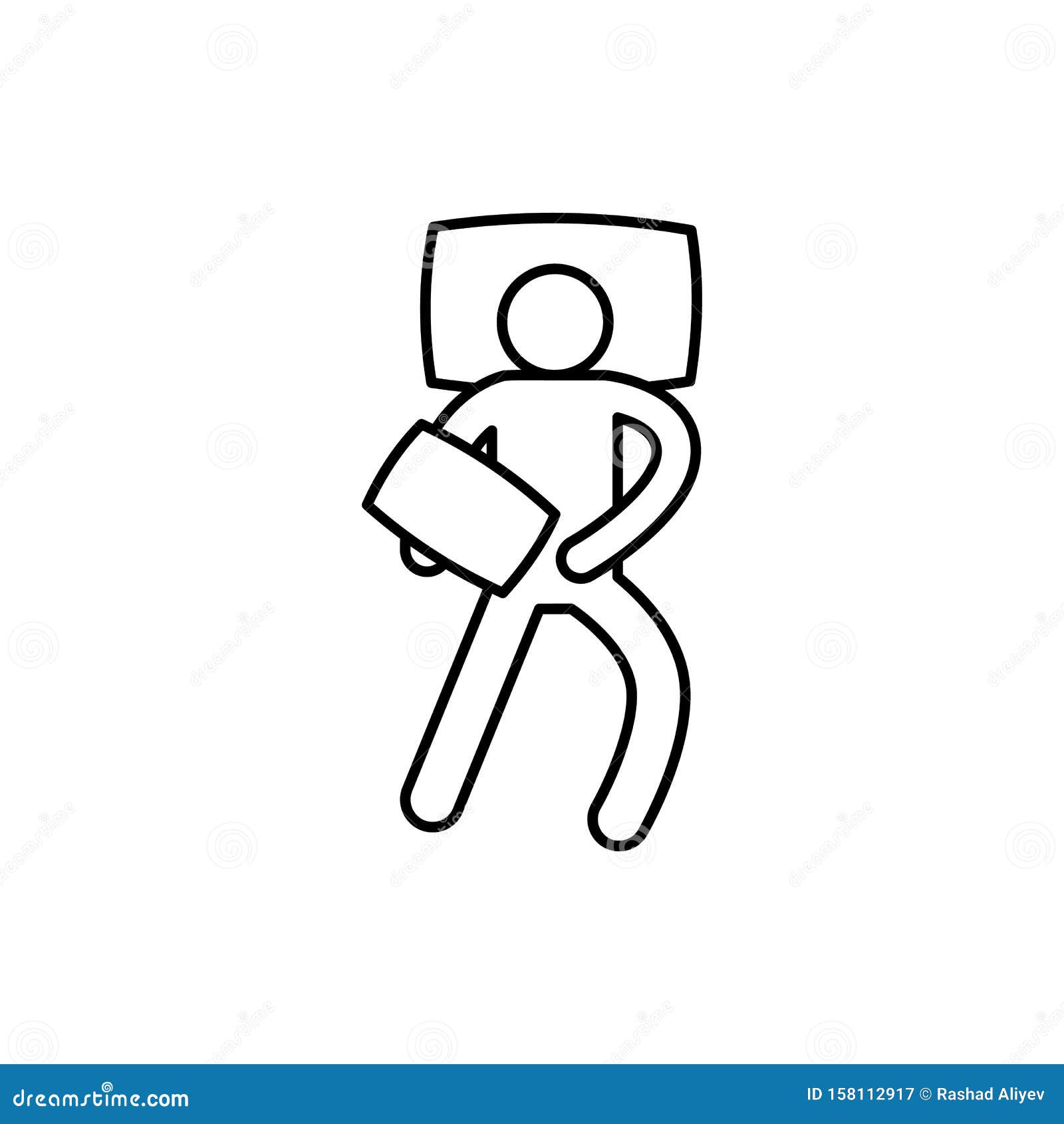 Sleep Bed Man Sleeping Vertical Icon. Element Of Sleep Pose Icon ...