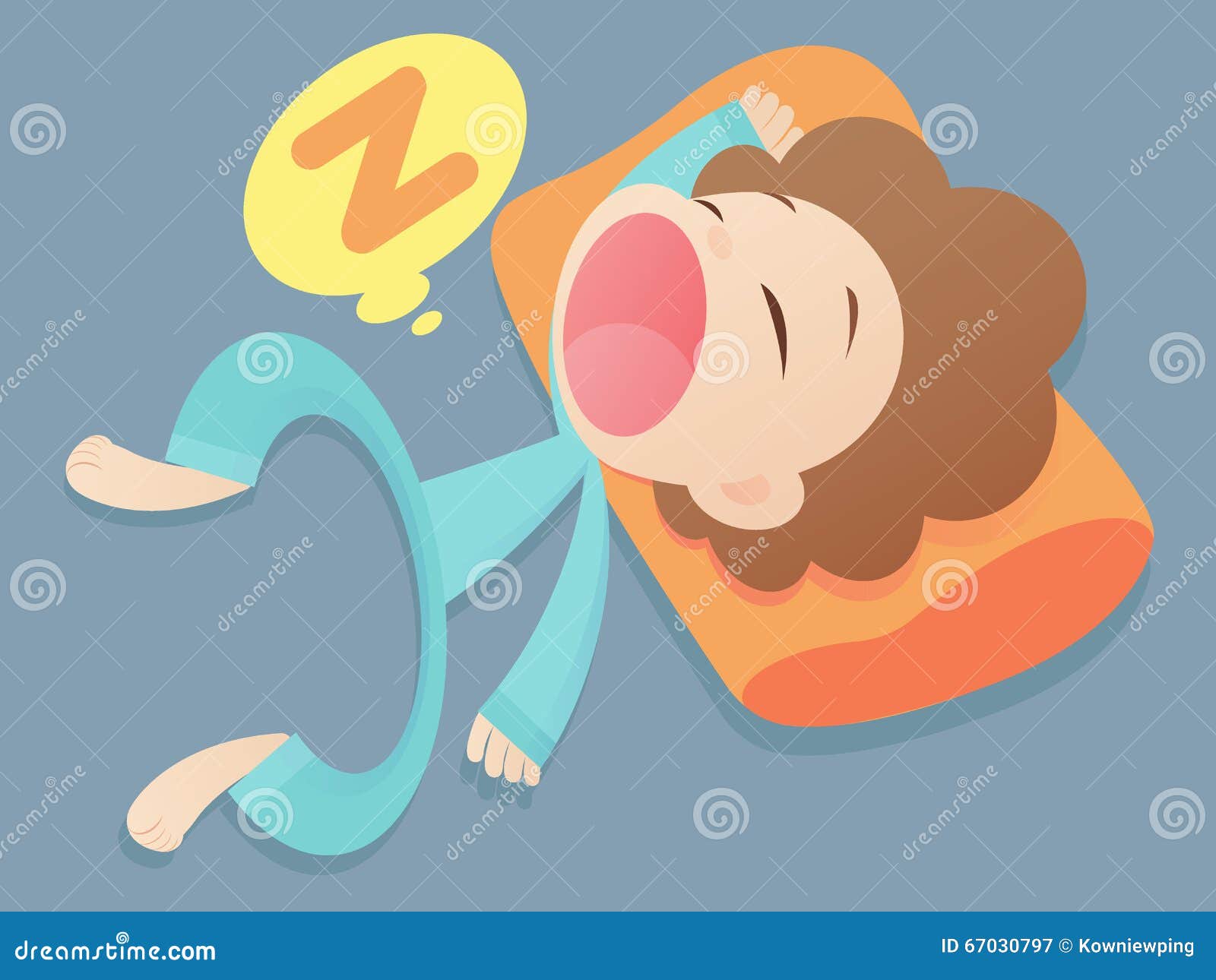 Sleep Cartoon Unicorn For Nursery Print And Other Design ...