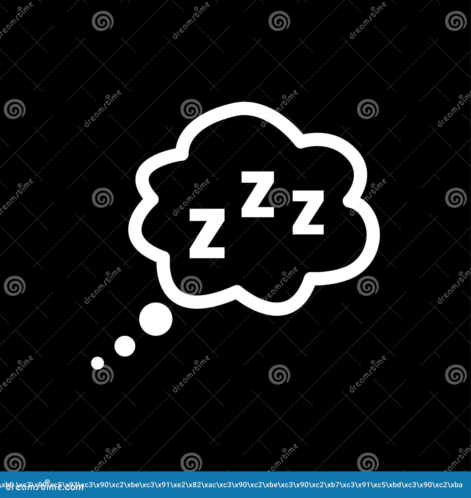 Sleep Clouds Icon, Vector Illustration Stock Vector - Illustration of ...