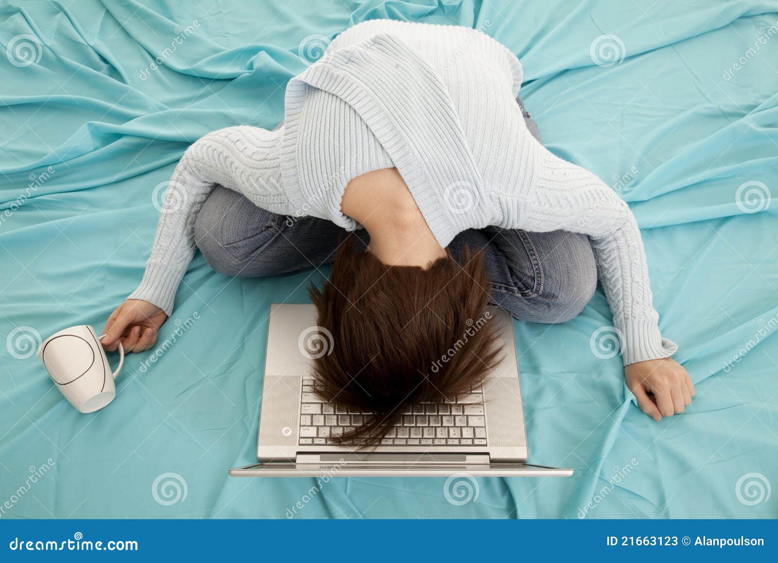 Sleep on computer stock image. Image of hand, exhaustion - 21663123