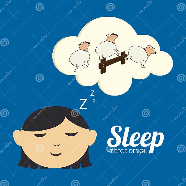 Sleep design stock vector. Illustration of girl, good - 45851400