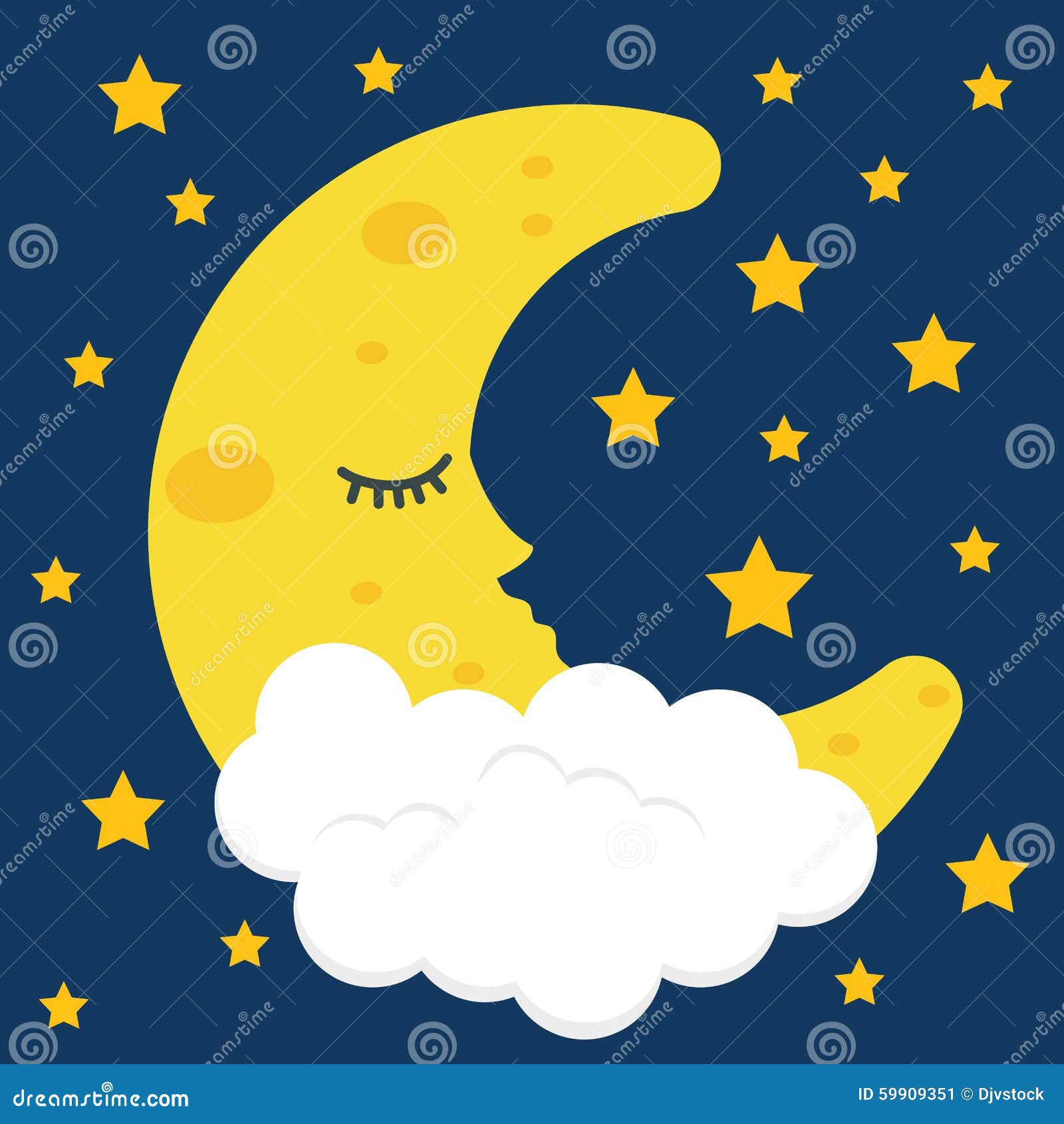Sleep design. stock vector. Illustration of night, alarm - 59909351