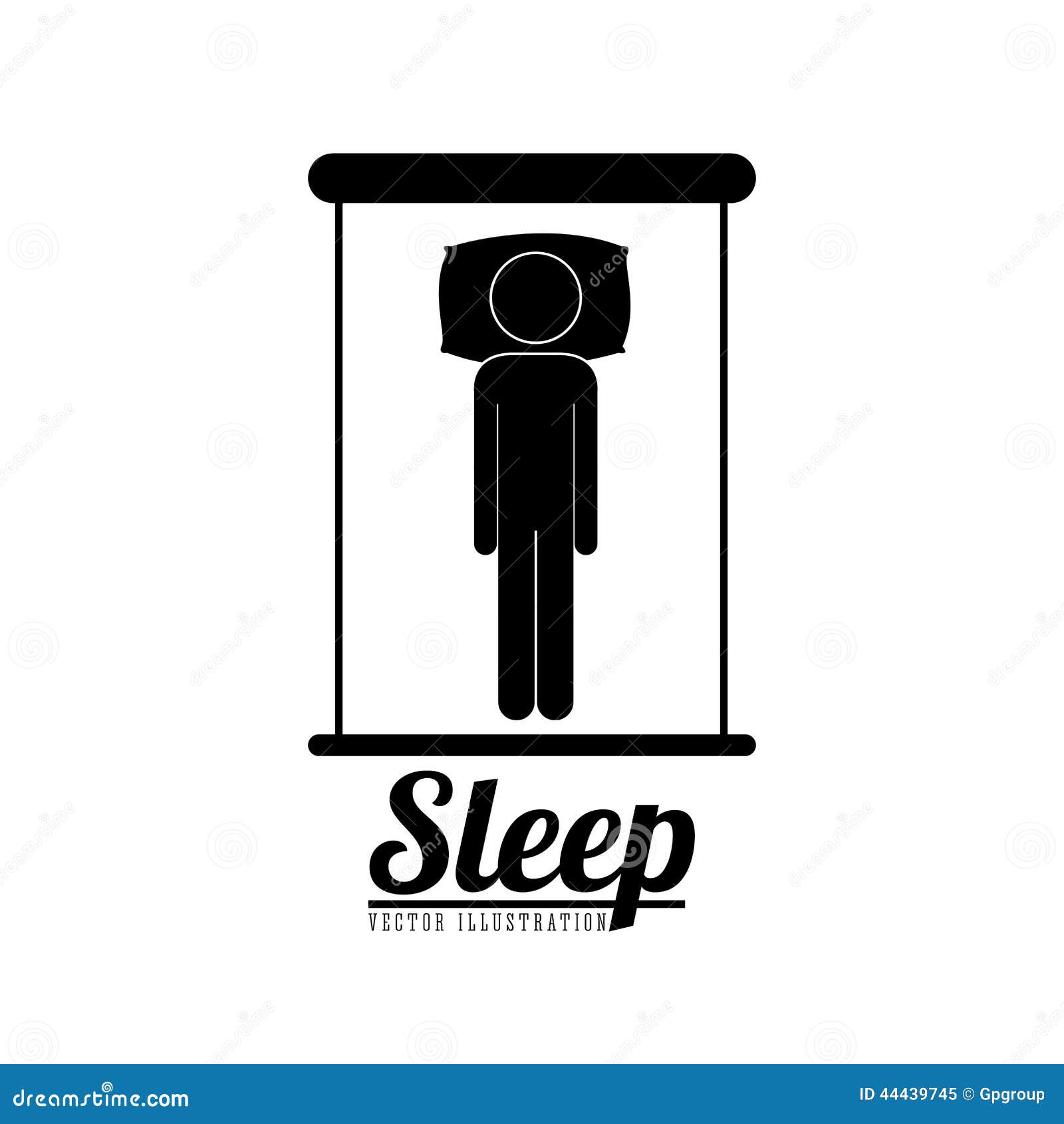 Sleep design stock vector. Illustration of relaxation - 44439745