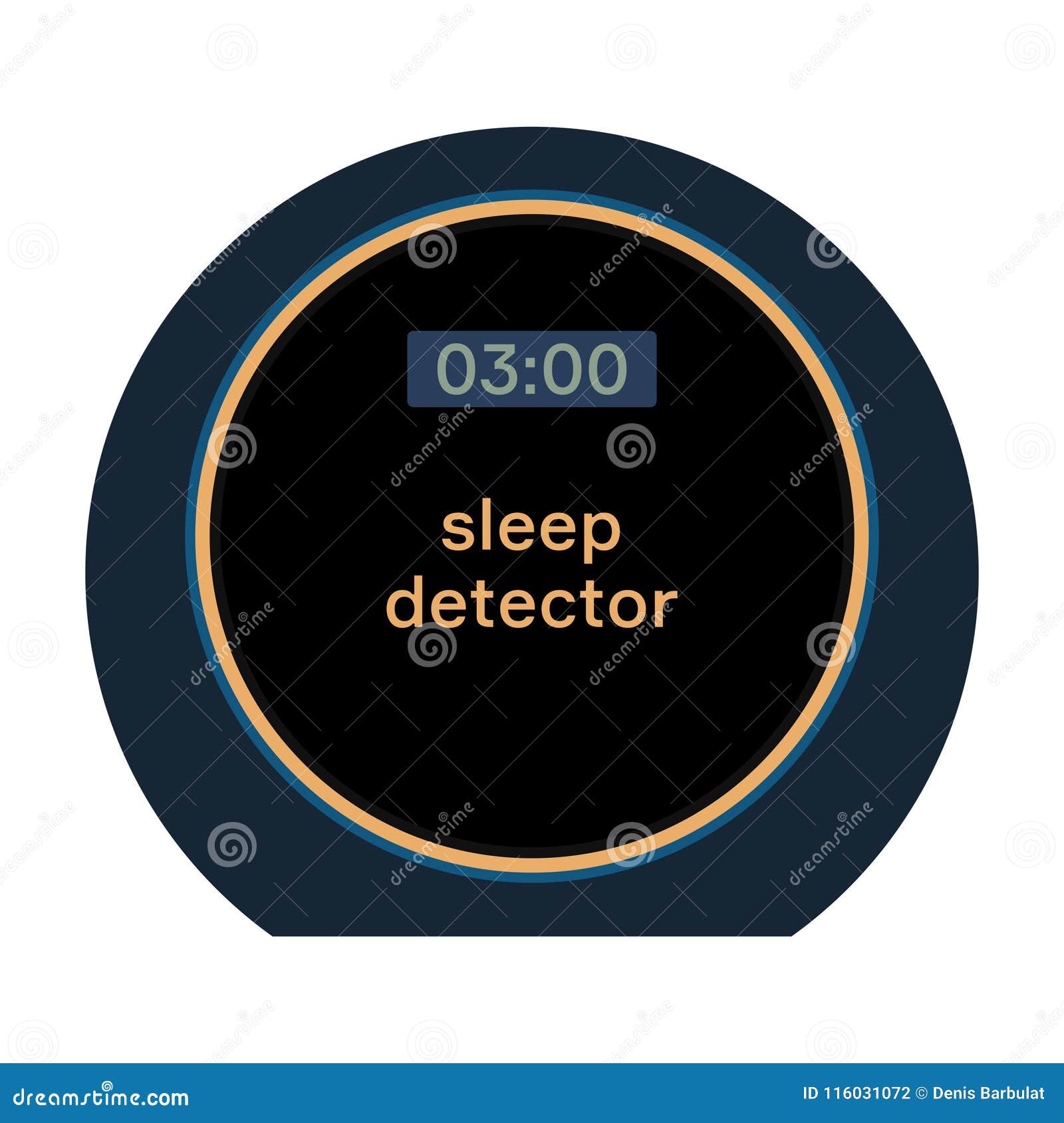 Sleep detector stock vector. Illustration of sleep, device - 116031072