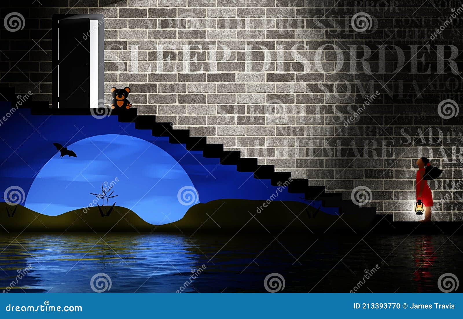 Sleep Disorders Icons Depict Discomfort, Unconscious Activity, And ...