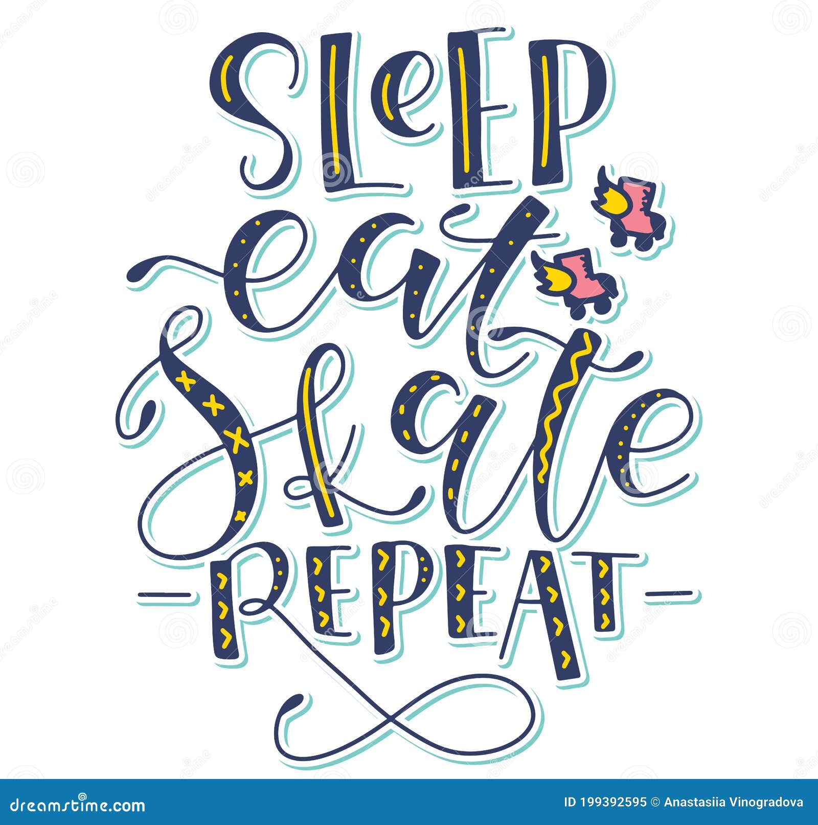 Skate Or Die Lettering Font Vector Illustration | CartoonDealer.com ...