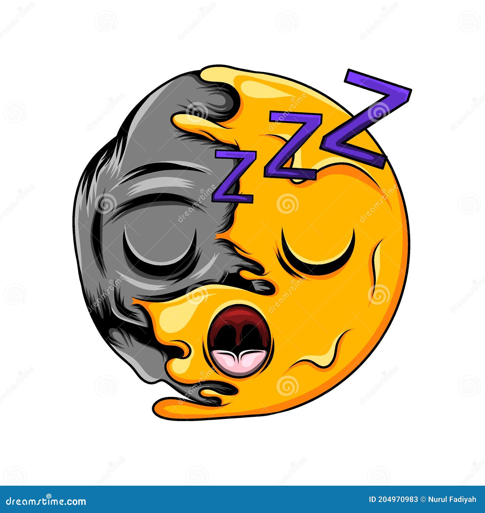 Sleep Emoticon Cartoon Design Stock Illustration | CartoonDealer.com ...