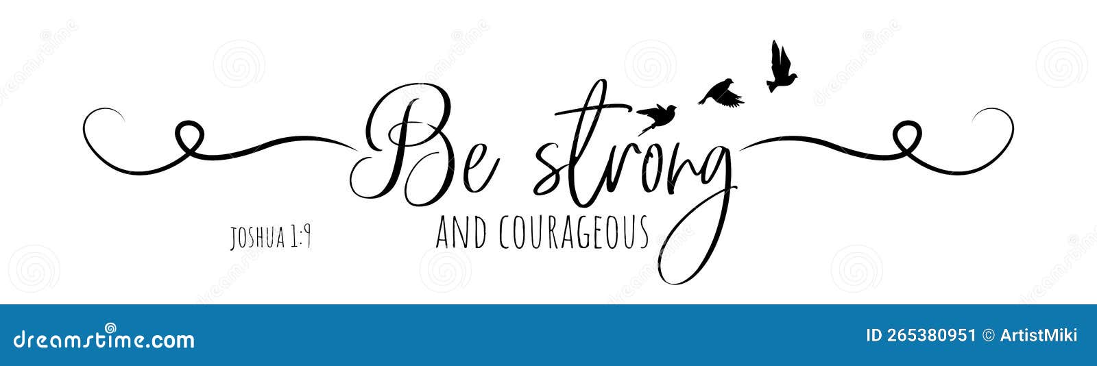 Be Strong and Courageous, Vector Stock Vector - Illustration of love ...