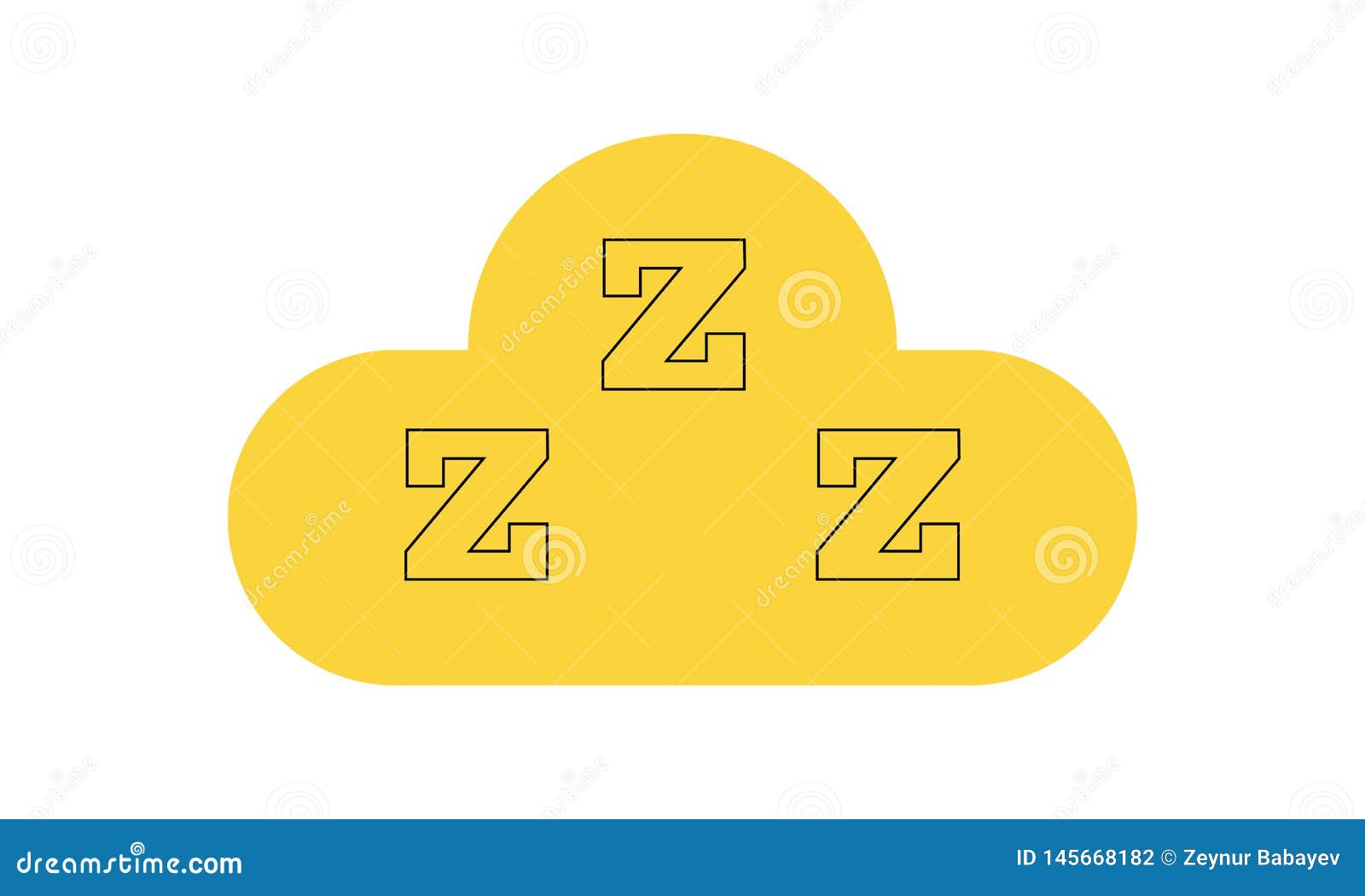 Snooze Sleep Zzz Cartoon Vector Illustration | CartoonDealer.com #349670549