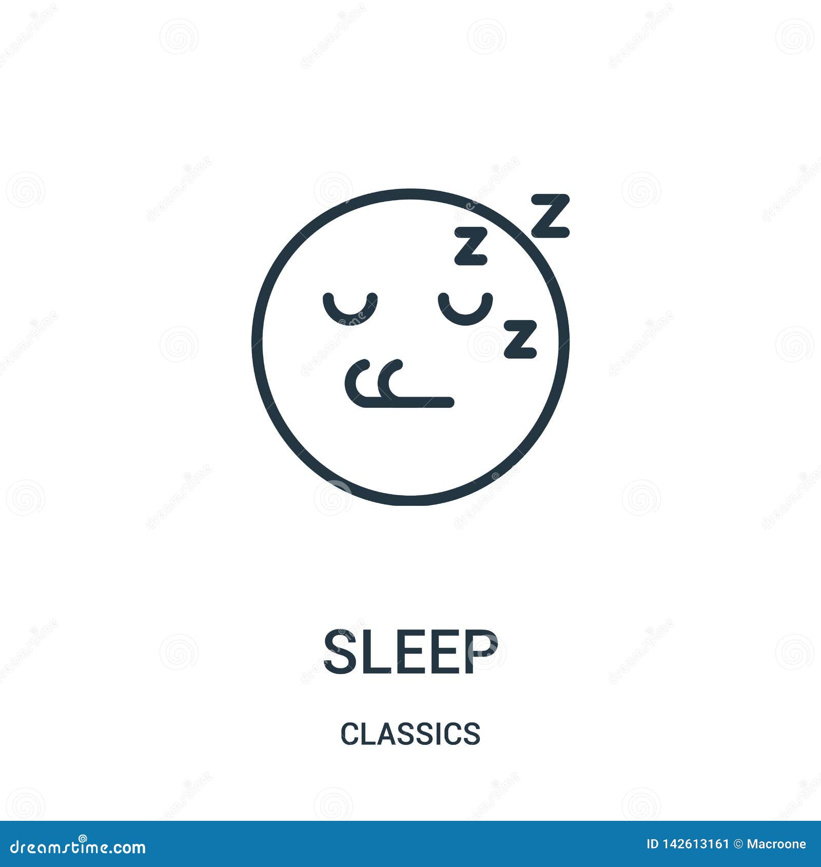 Sleep Icon Vector From Classics Collection. Thin Line Sleep Outline ... Sleep Icon Vector From Classics Collection. Thin Line Sleep Outline ...