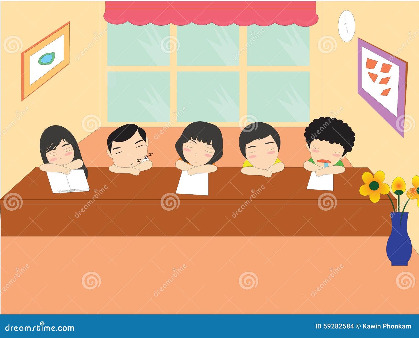 Sleep stock vector. Illustration of illustrator, child - 59282584
