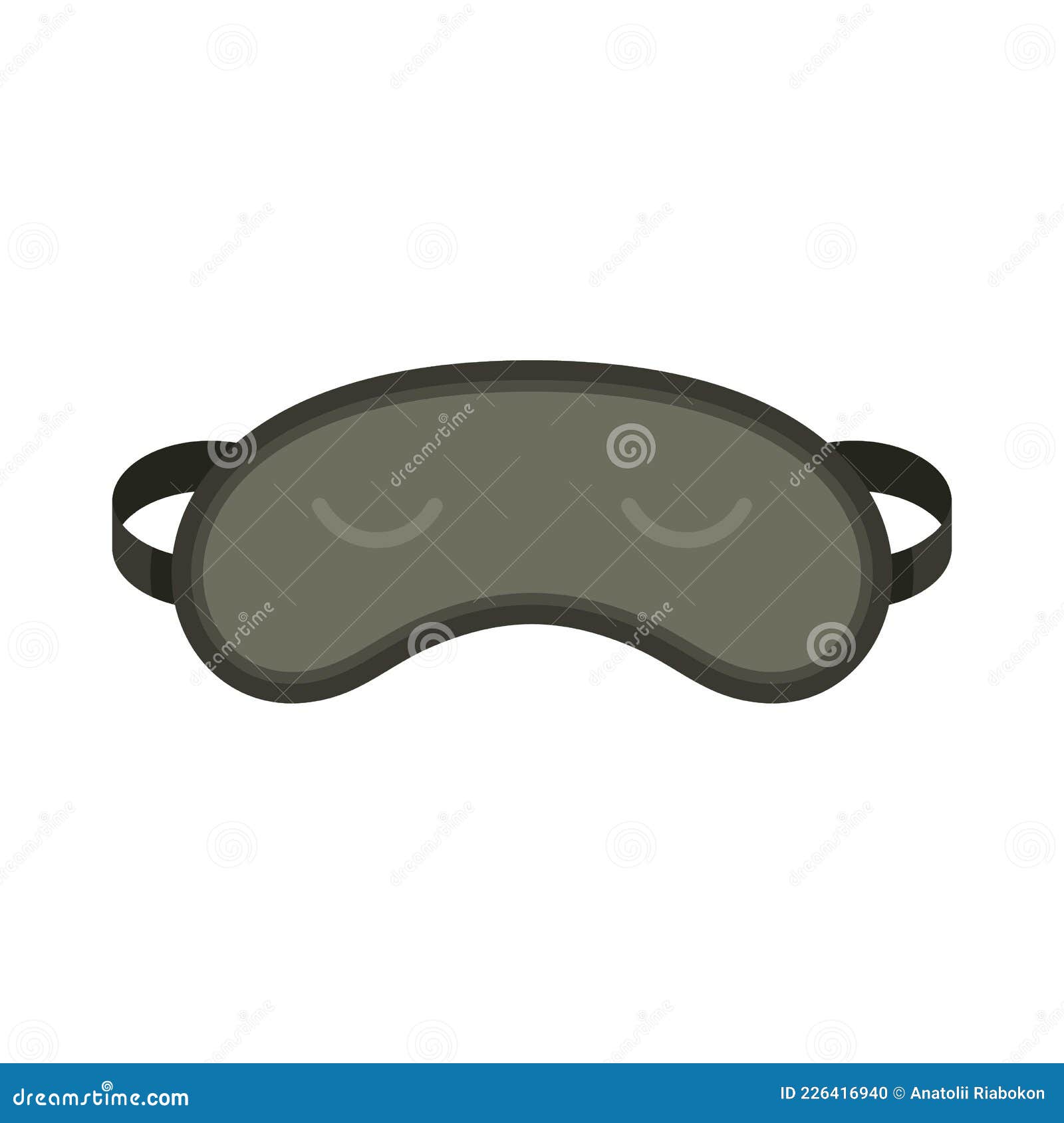 Sleep Mask Icon Flat Isolated Vector Stock Vector - Illustration of ...
