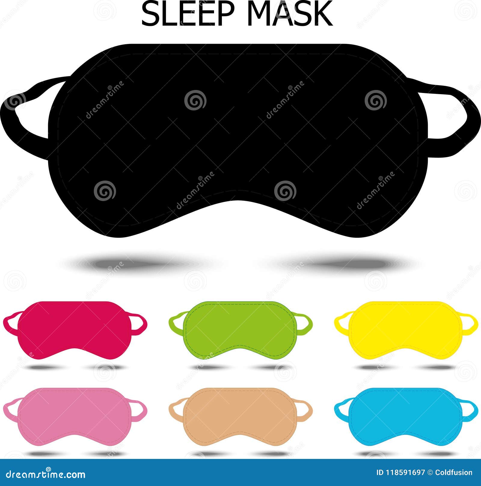 Sleep Mask. Vector Illustration Stock Vector - Illustration of black ...