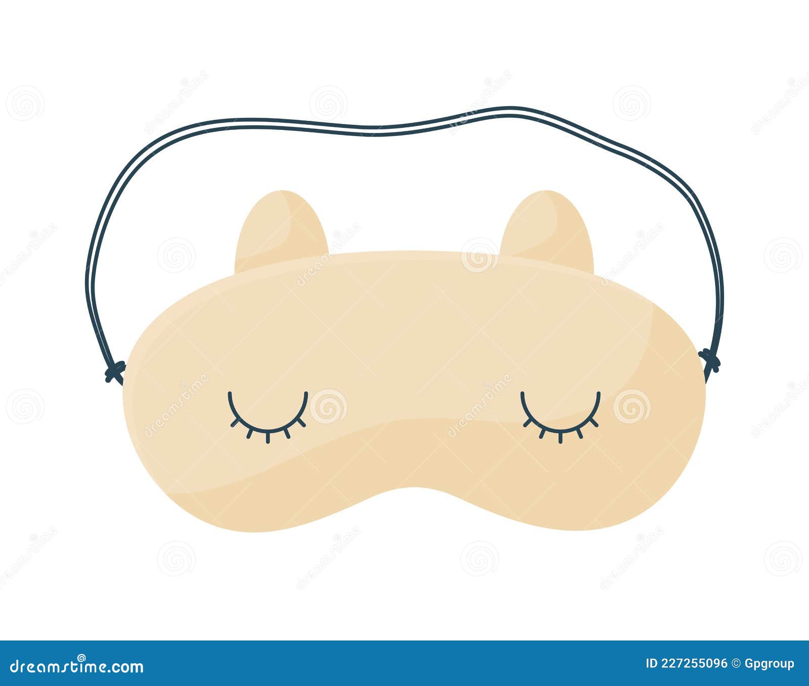 Sleep mask representation stock vector. Illustration of accessory ...