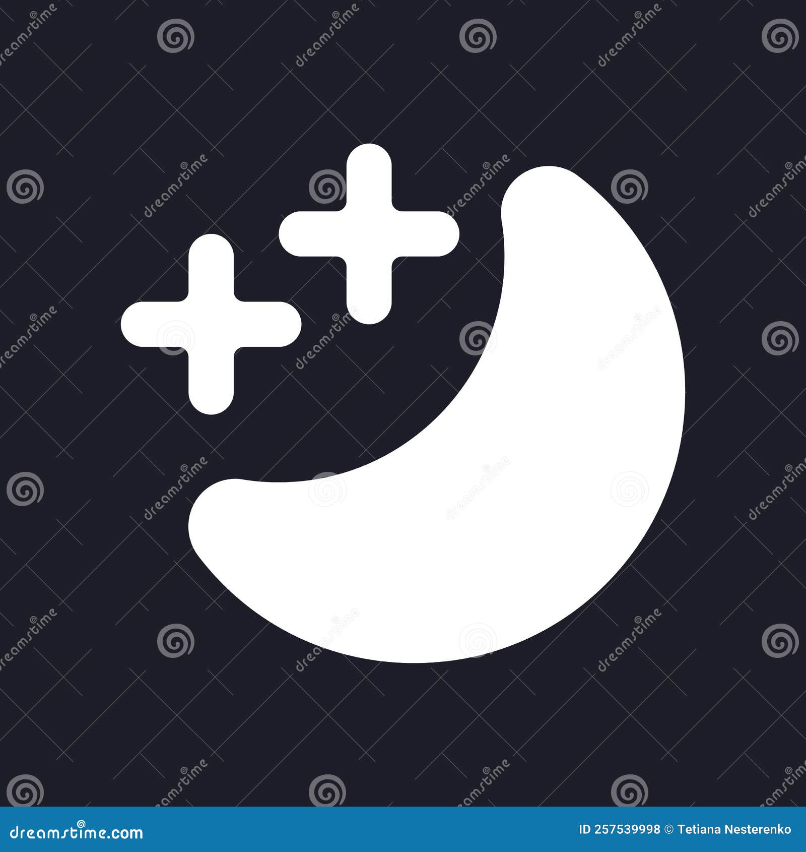 Sleep Mode Dark Mode Glyph Ui Icon Stock Vector - Illustration of mode ...