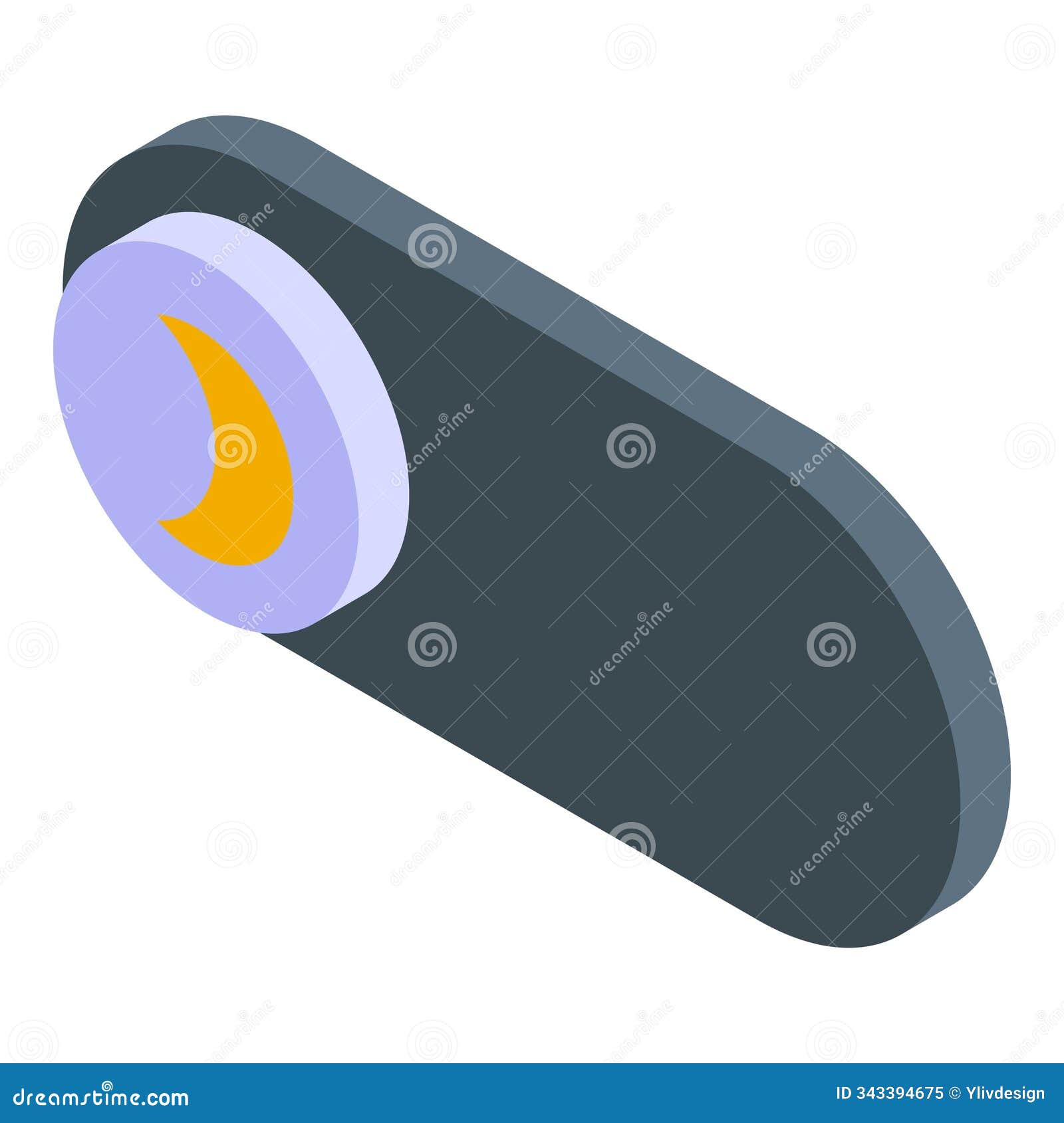Sleep Mode Slider Showing Crescent Moon Enabling Night Shift Feature Stock Vector - Illustration ...