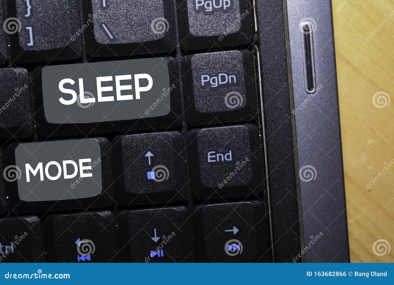 Sleep Mode Write on Keyboard Isolated on Laptop Background Stock Photo ... Sleep Mode Write on Keyboard Isolated on Laptop Background Stock Photo ...