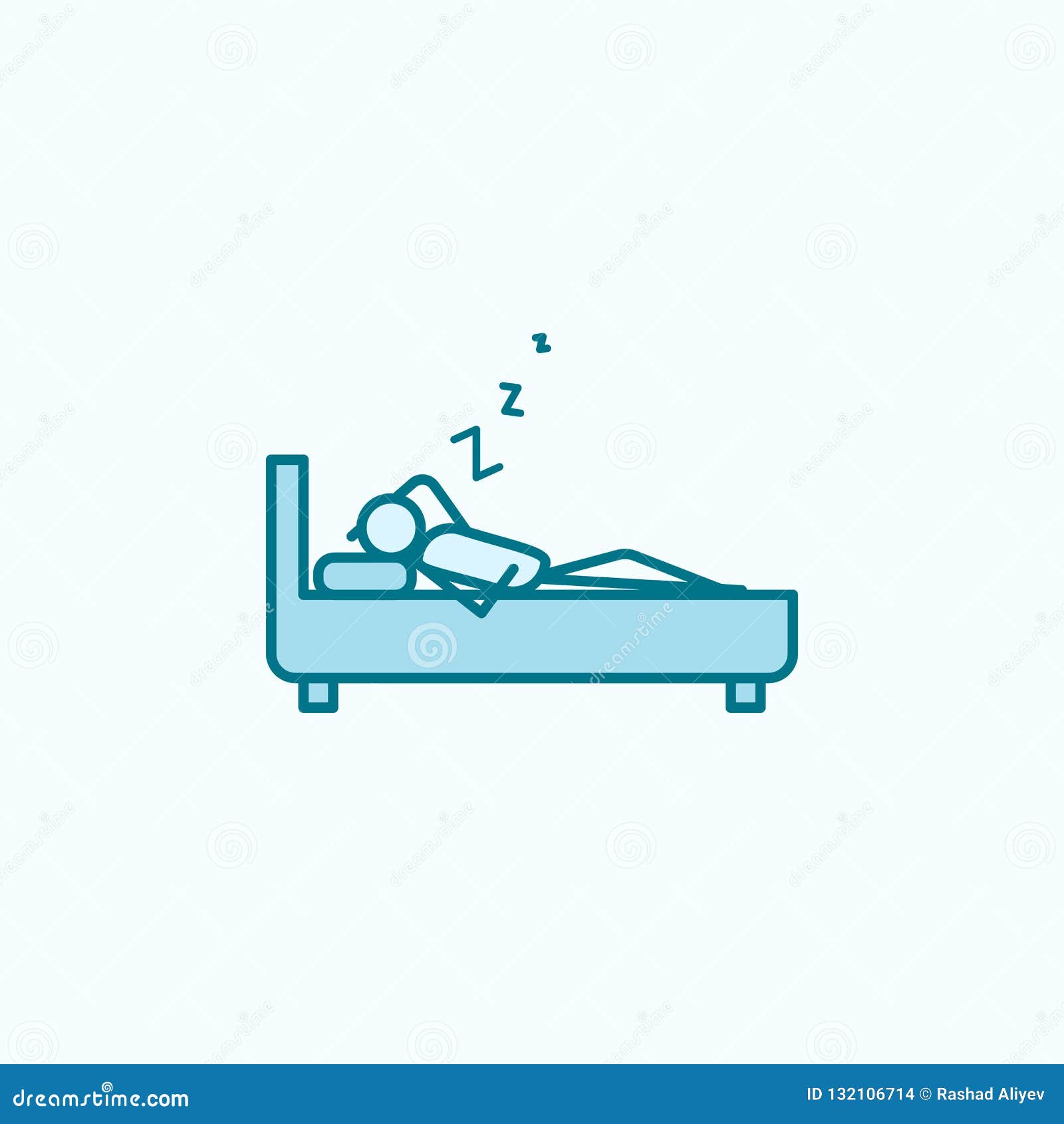 Sleep Outline Icon. Element Of Lazy Person Icon For Mobile Concept And ...
