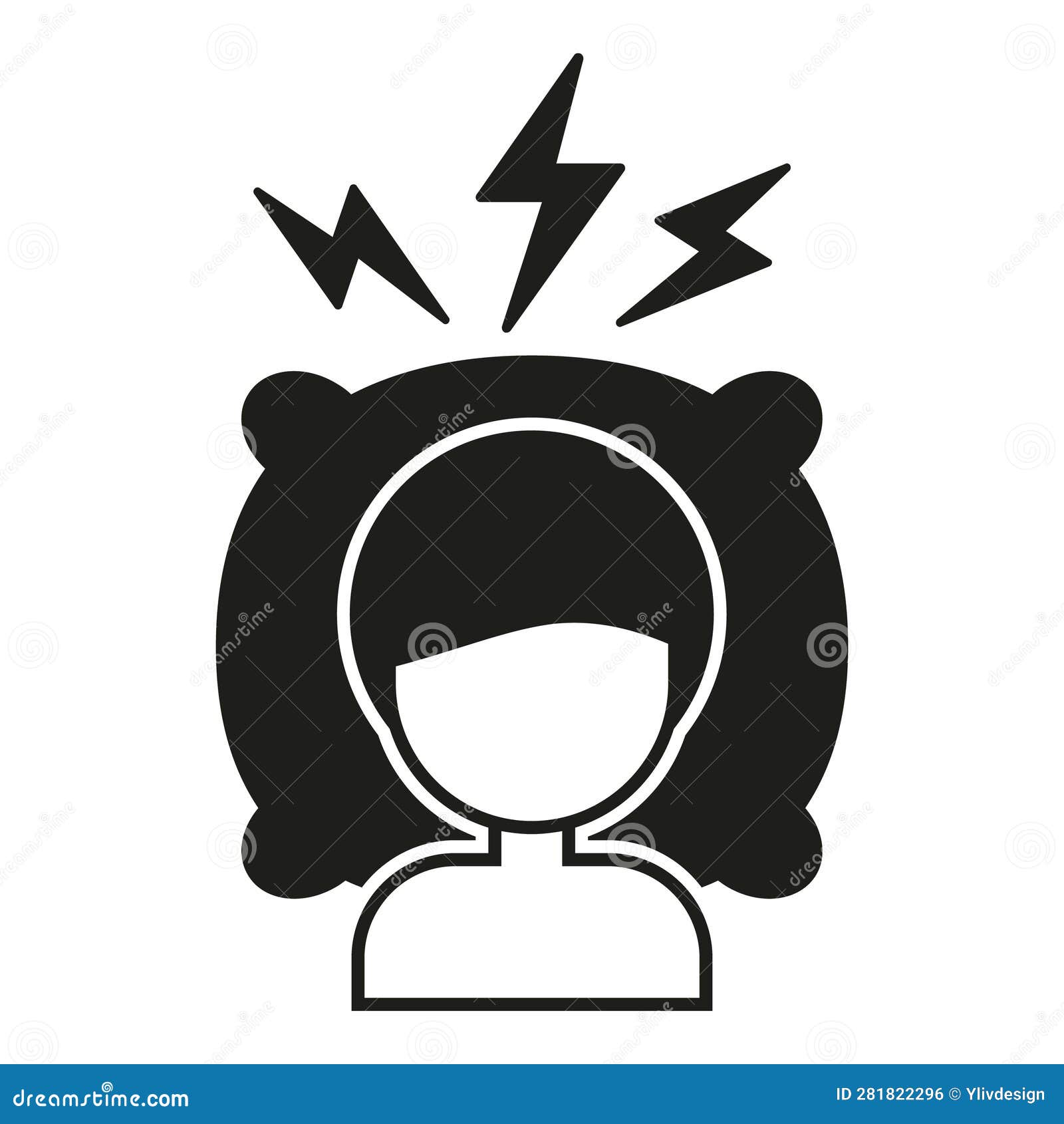 Sleep Problem Icon Simple Vector. Bed Awake Stock Vector - Illustration ...