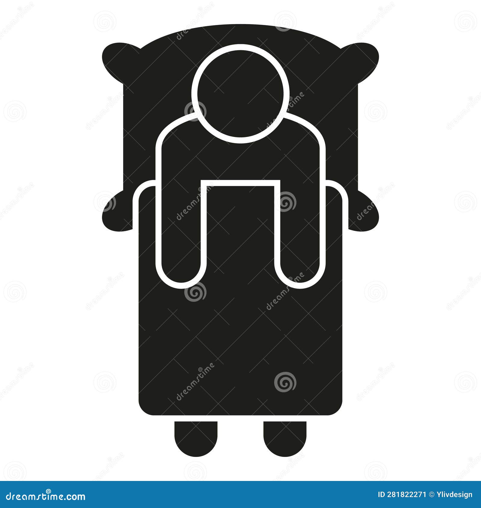 Sleep Problem Insomnia Man Icon Simple Vector. Stress Person Stock ...