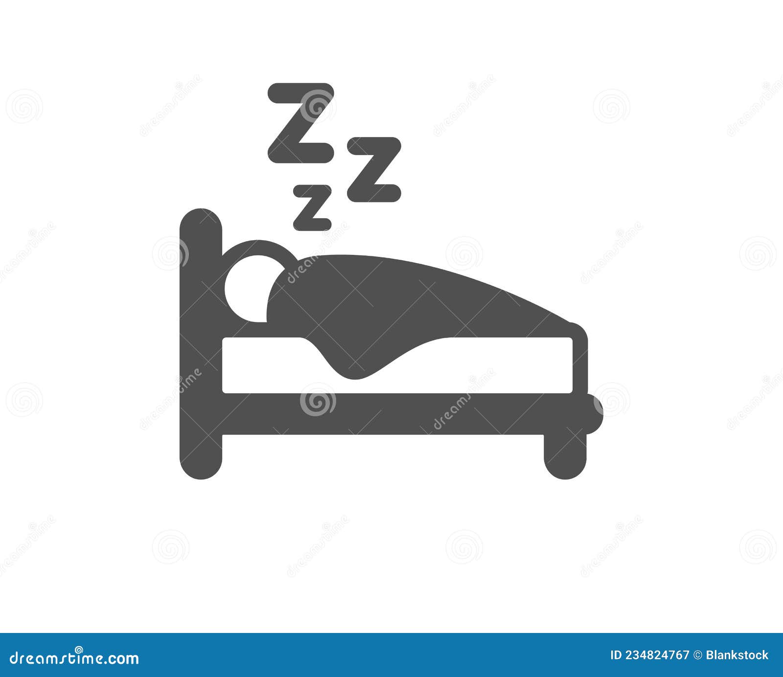 Sleep Quality Icon. Night Rest Bed Sign. Vector Stock Vector ...