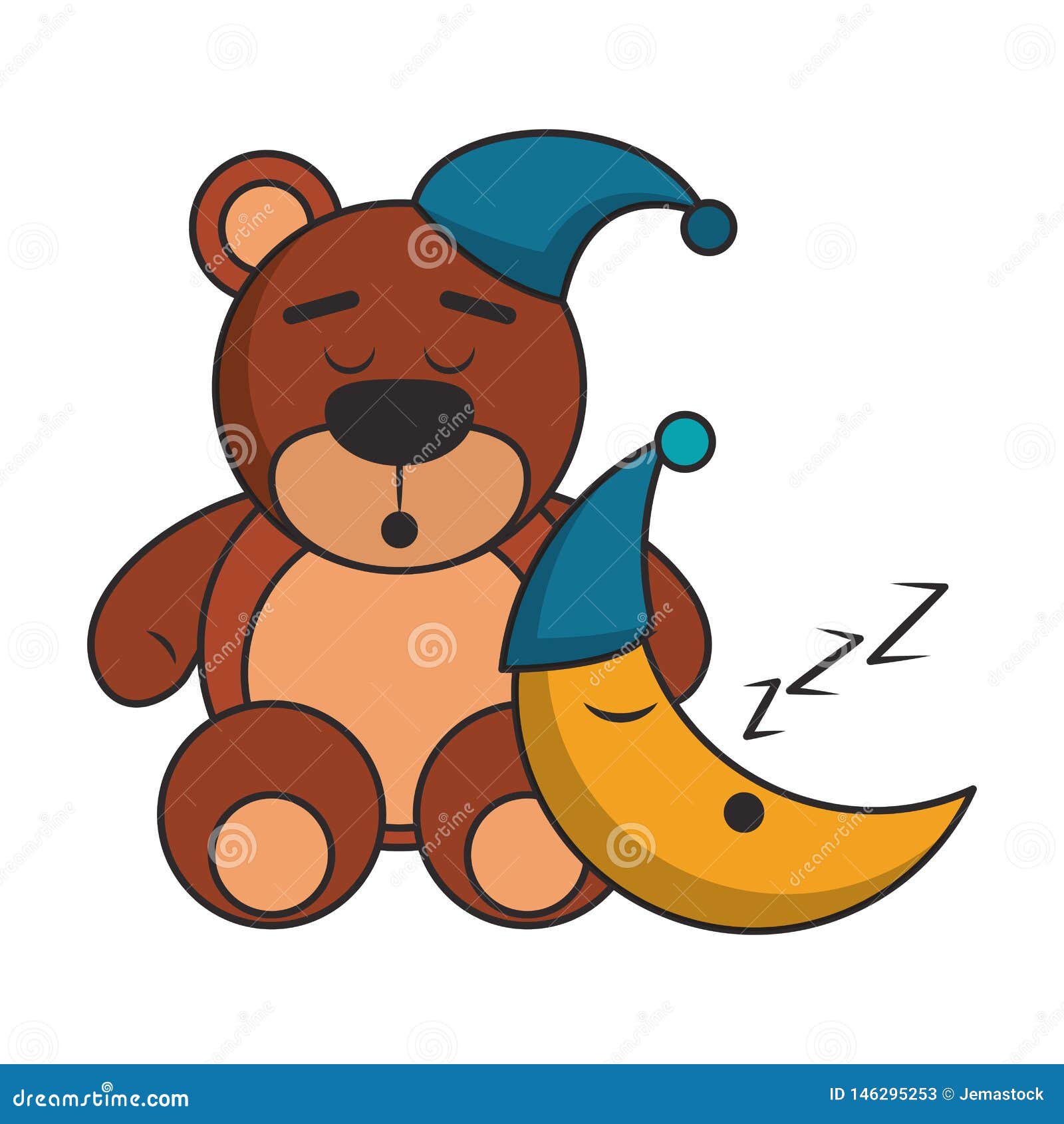 Sleep and rest cartoons stock vector. Illustration of design - 146295253