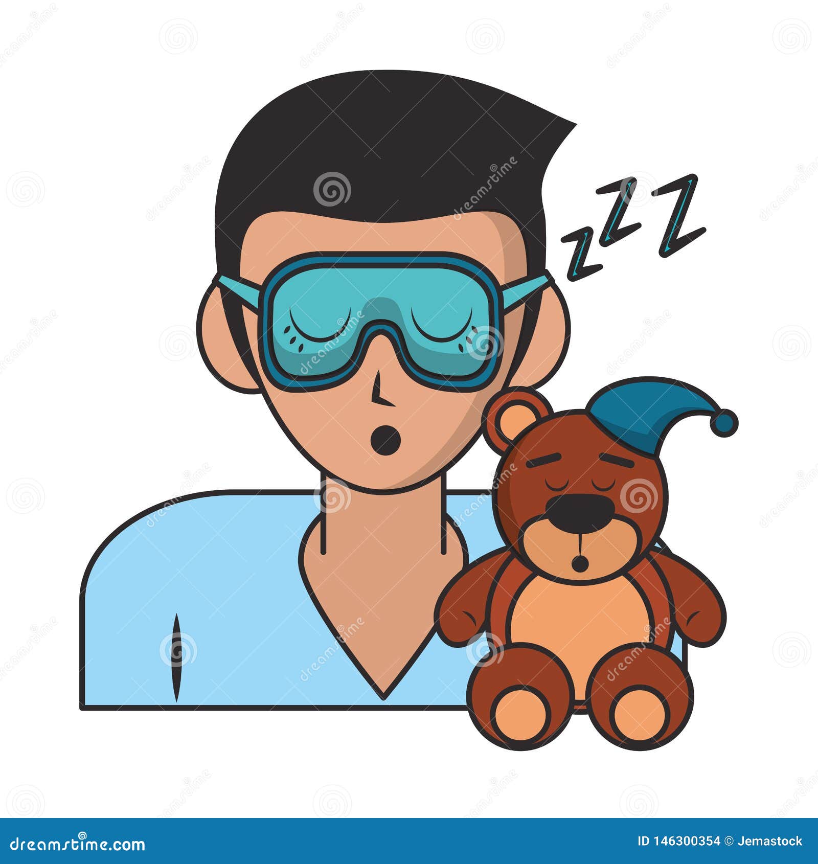 Sleep and rest cartoons stock vector. Illustration of dreams - 146300354