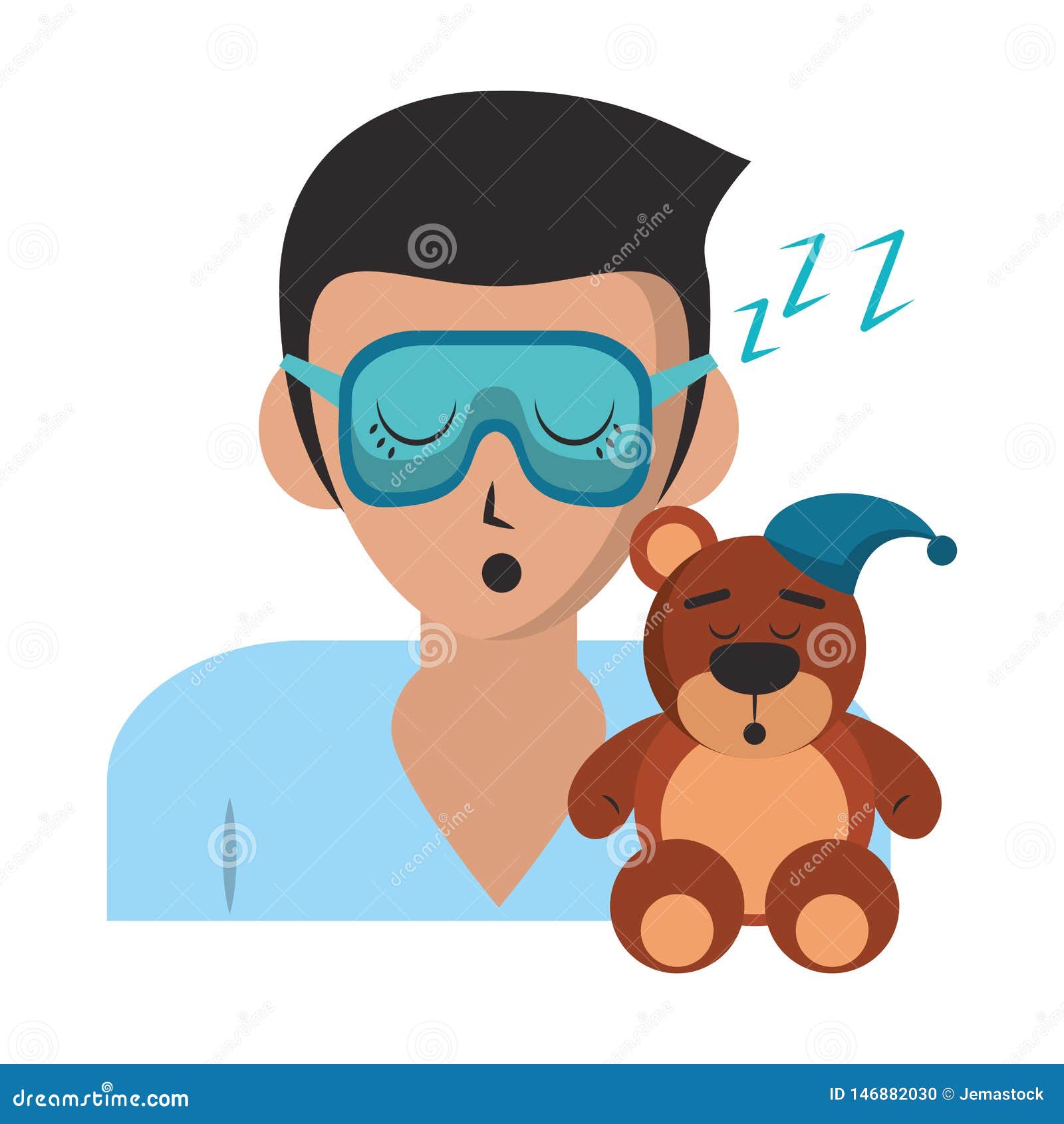 Sleep and rest cartoons stock vector. Illustration of lying - 146882030