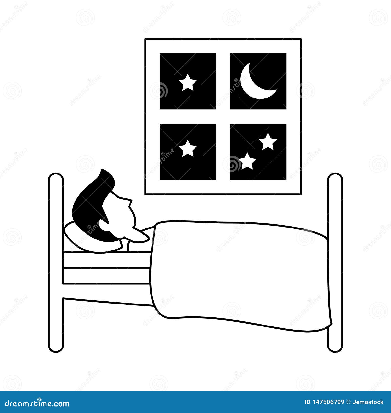 Sleep and rest cartoons stock vector. Illustration of person - 147506799
