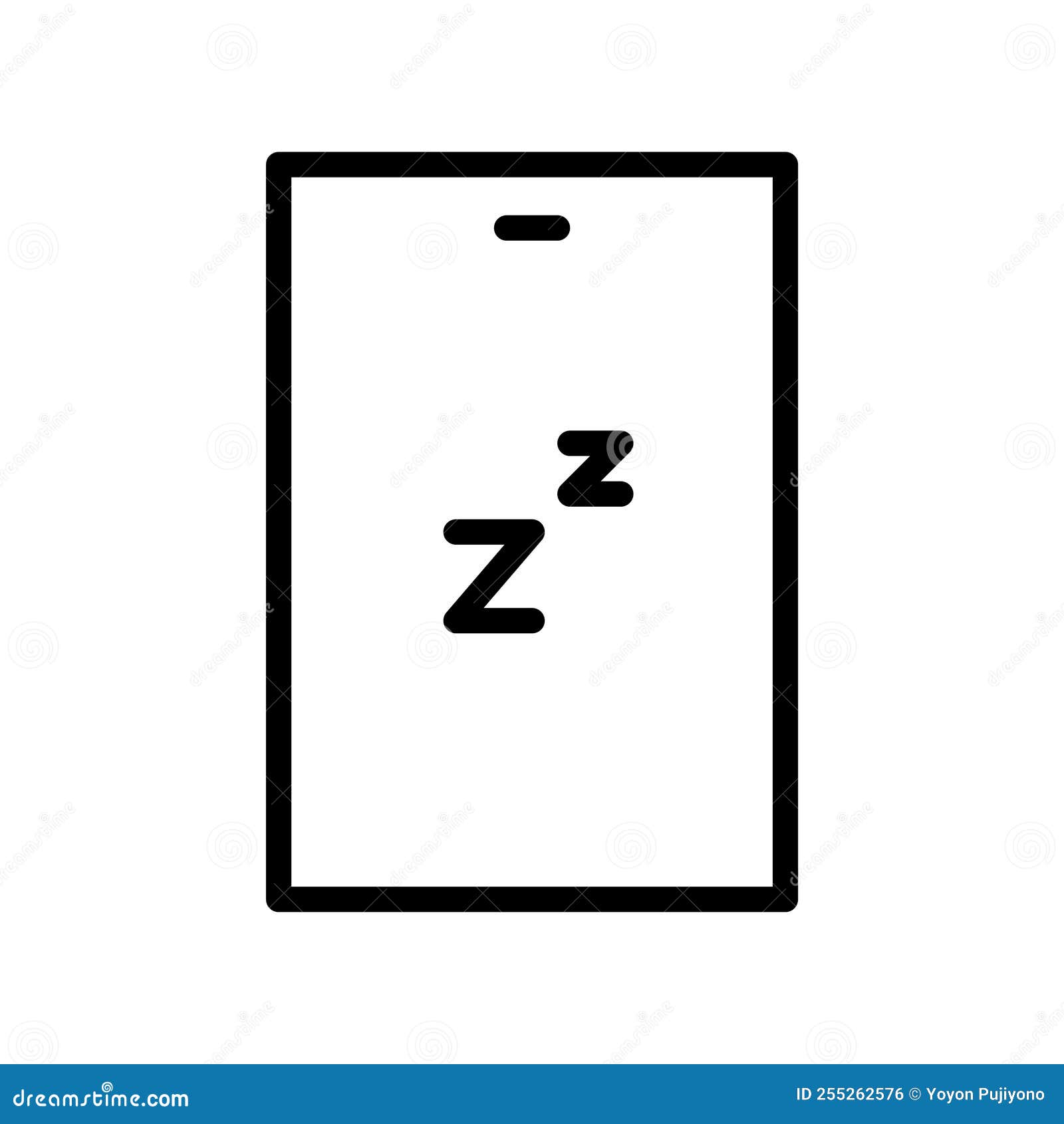 Sleep screen mode icon stock vector. Illustration of symbol - 255262576
