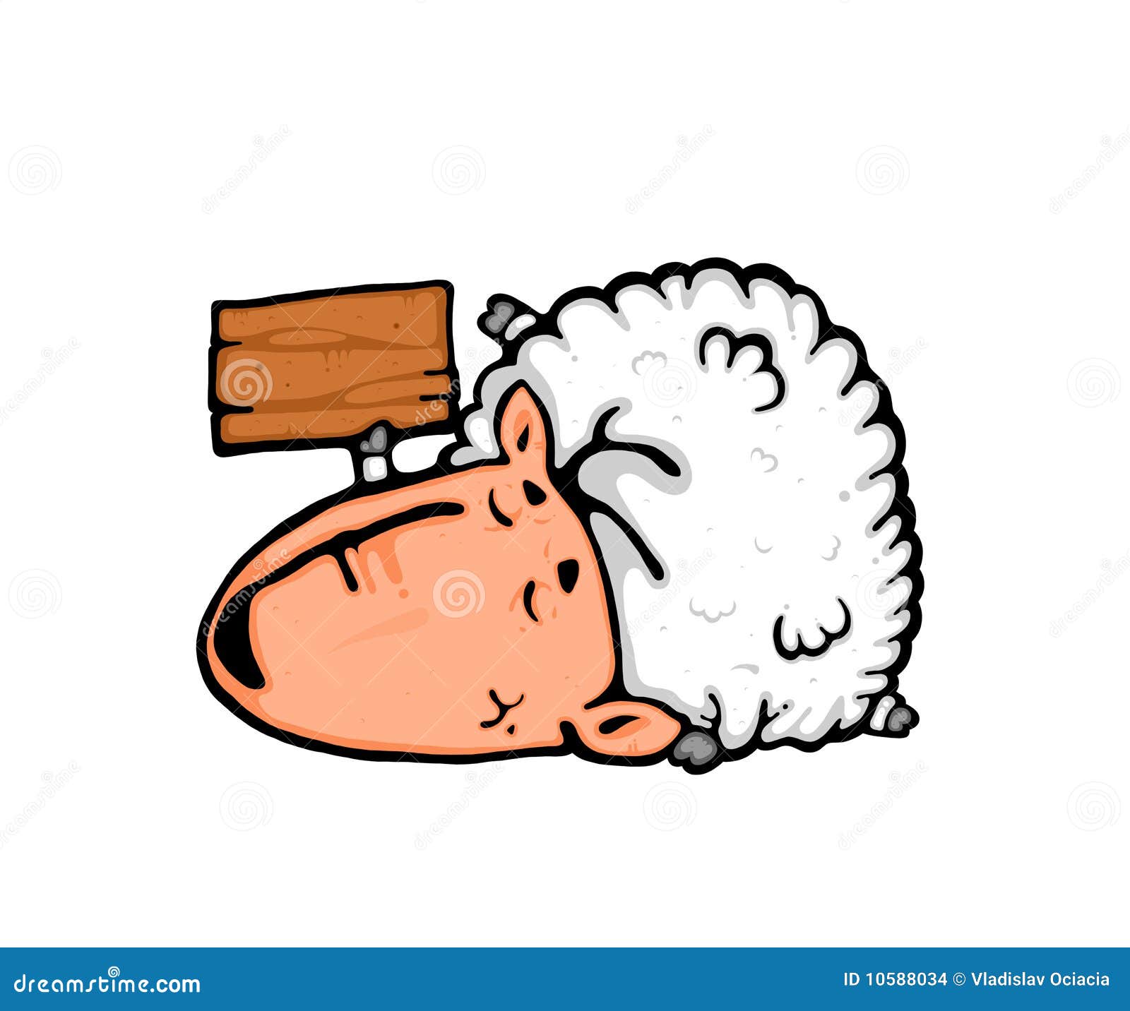 Sleep & Sheep stock illustration. Illustration of rest - 10588034