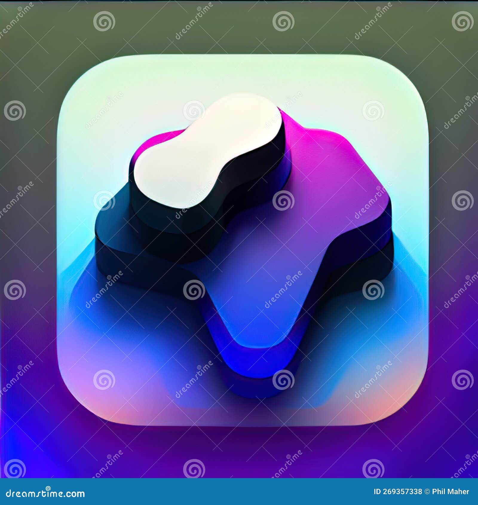 Sleep Software App Style Icon. Generative AI. Stock Illustration ...