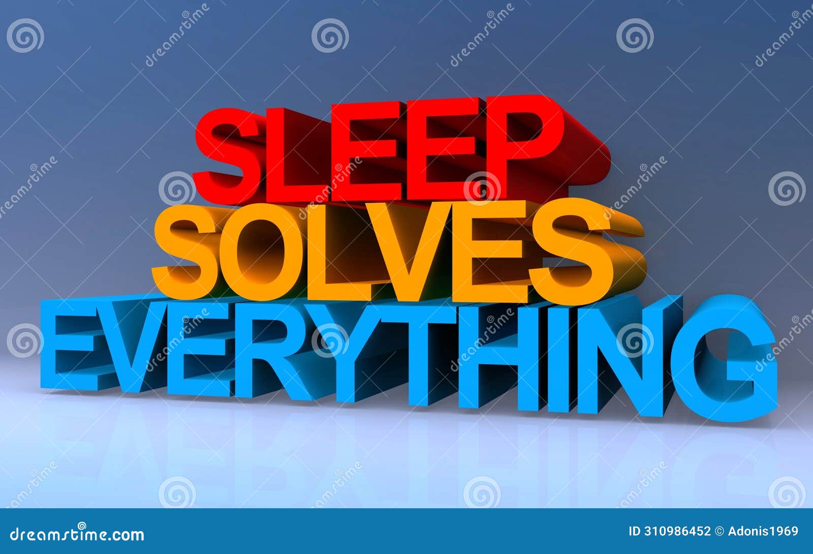Sleep Solves Everything on Blue Stock Illustration - Illustration of tranquility, harmony: 310986452